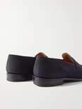 J.M. WESTON 180 Moccasin Suede Penny Loafers for Men | MR PORTER