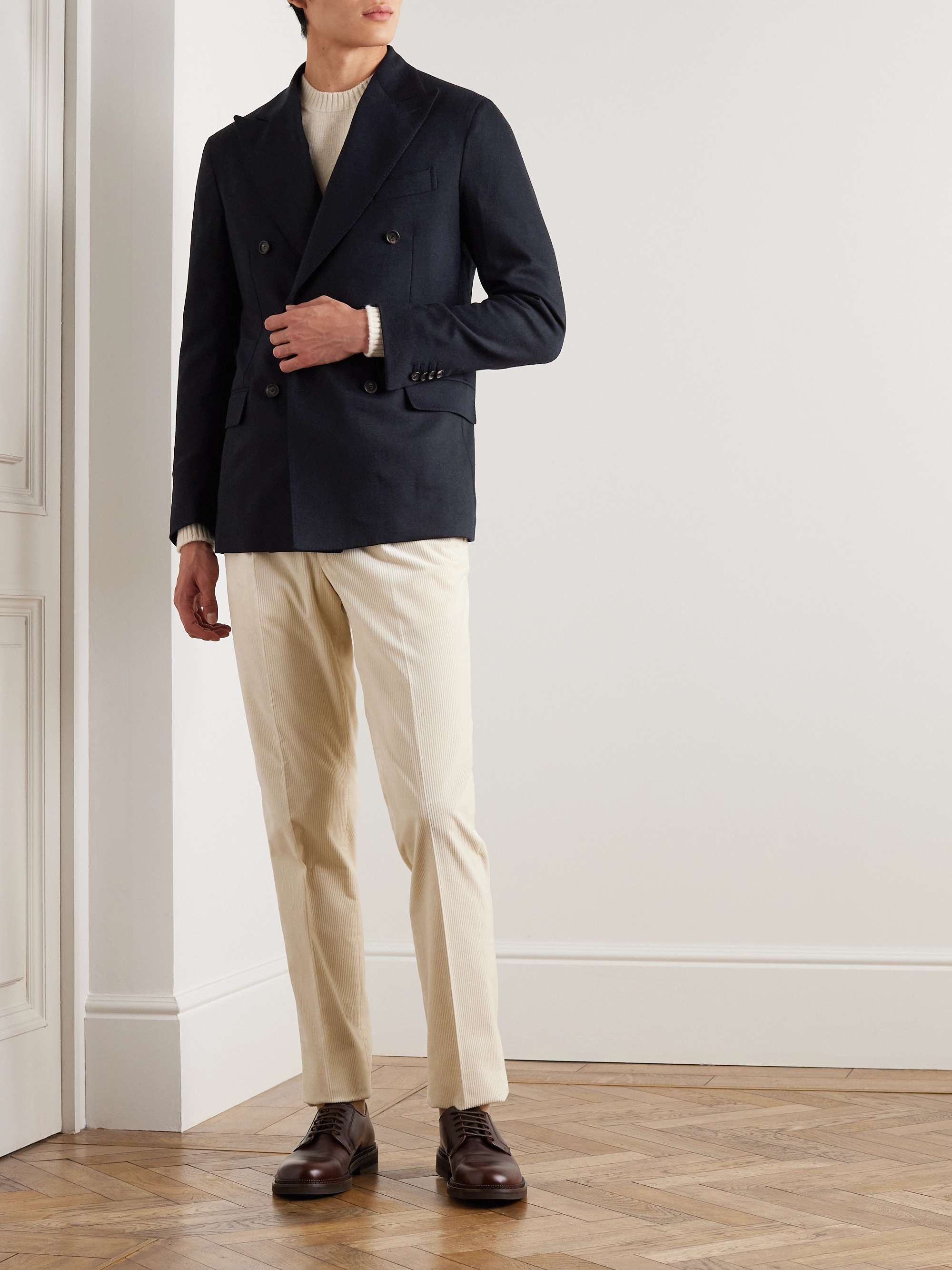 DE PETRILLO Double-Breasted Wool-Blend Blazer for Men | MR PORTER