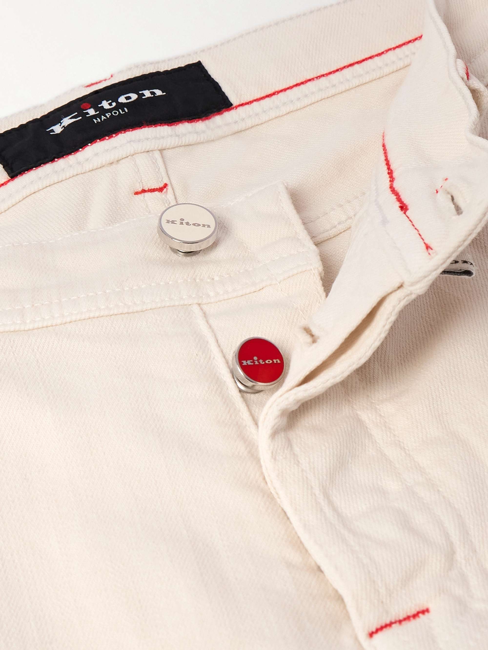 Ivory Straight-Leg Jeans | KITON | MR PORTER