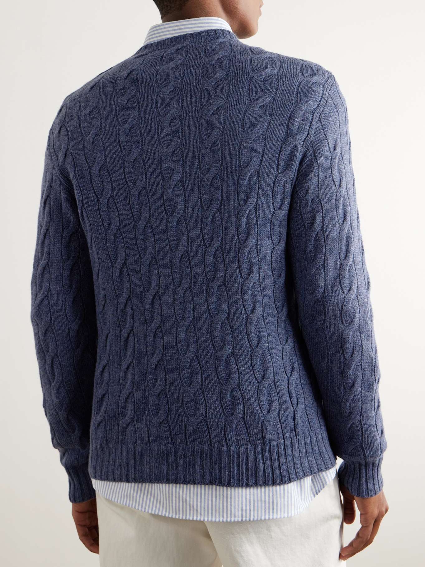 RALPH LAUREN PURPLE LABEL Cable-Knit Cashmere Sweater for Men | MR PORTER