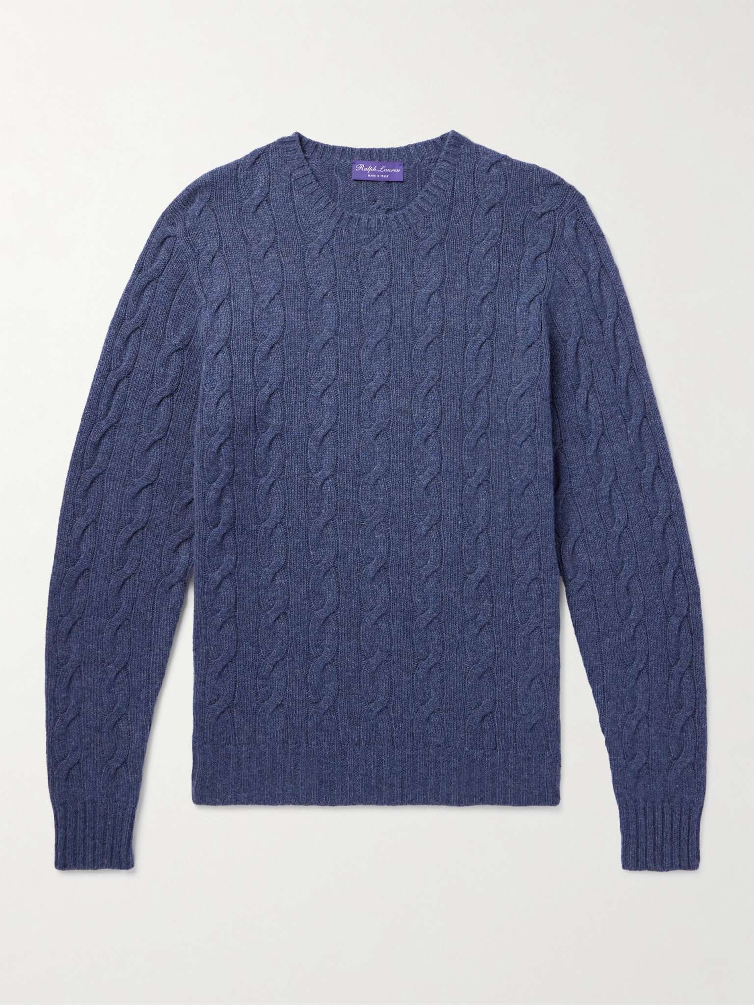 RALPH LAUREN PURPLE LABEL Cable-Knit Cashmere Sweater for Men | MR PORTER