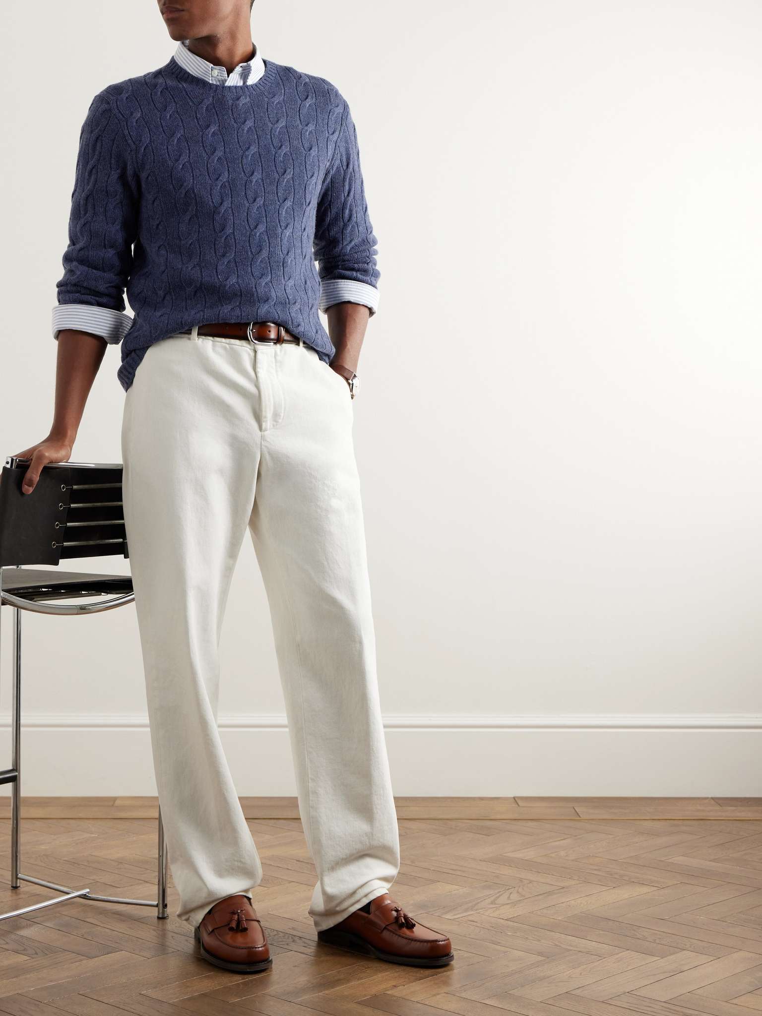 RALPH LAUREN PURPLE LABEL Cable-Knit Cashmere Sweater for Men | MR PORTER