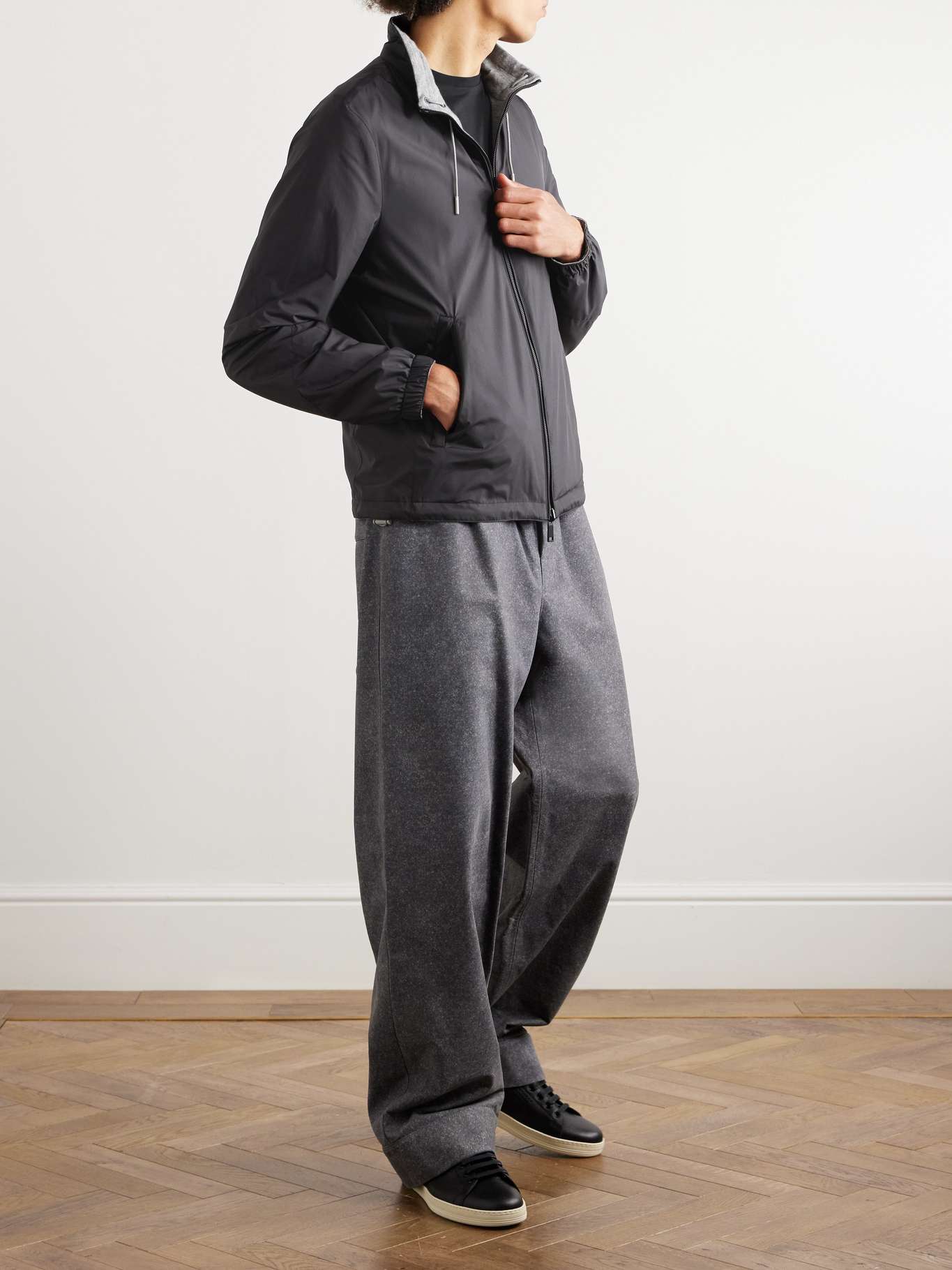 ZEGNA Reversible Shell and Cashmere, Cotton and Silk-Blend Jacket for ...