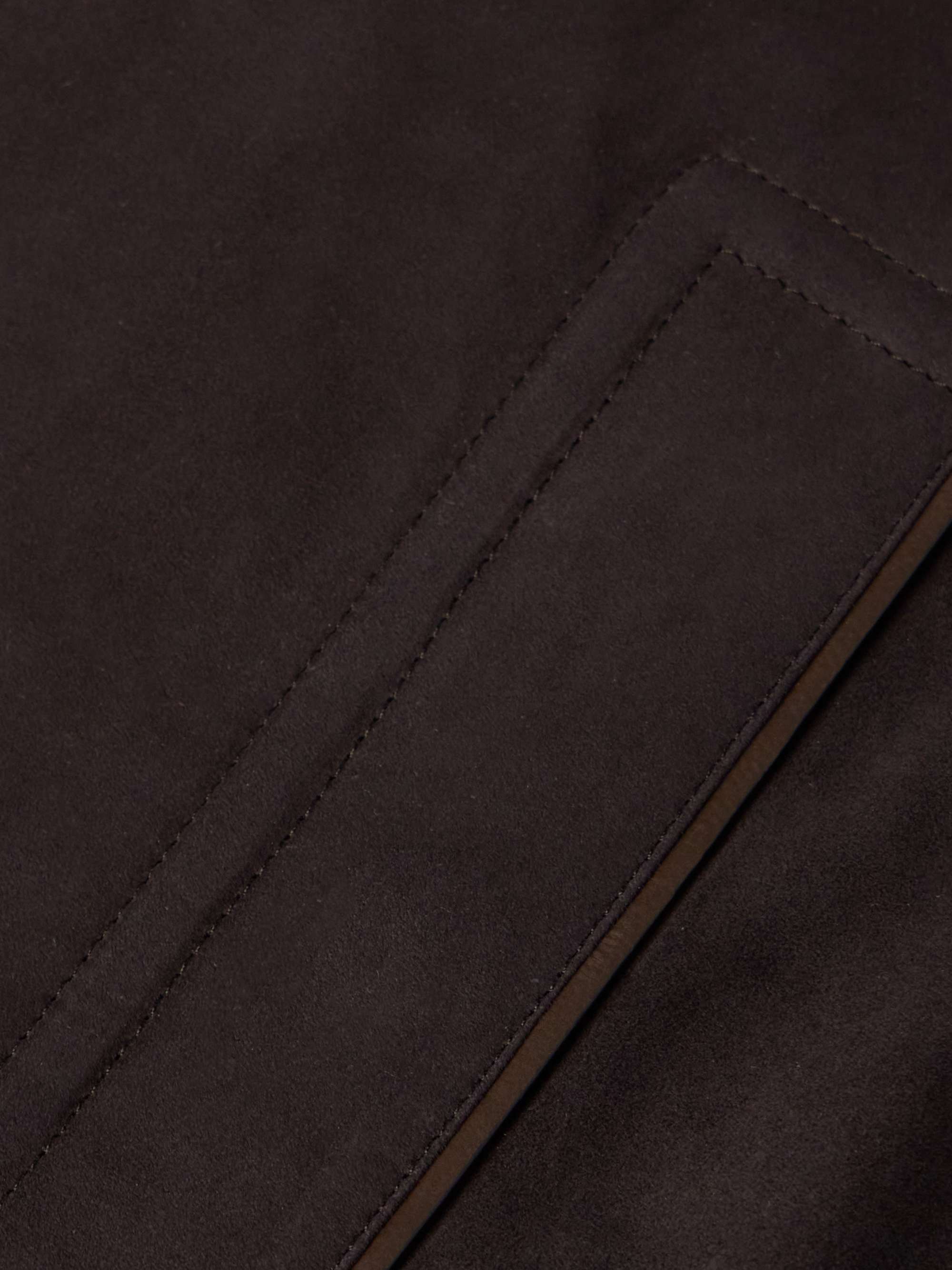 ZEGNA Leather-Trimmed Suede Bomber Jacket for Men | MR PORTER