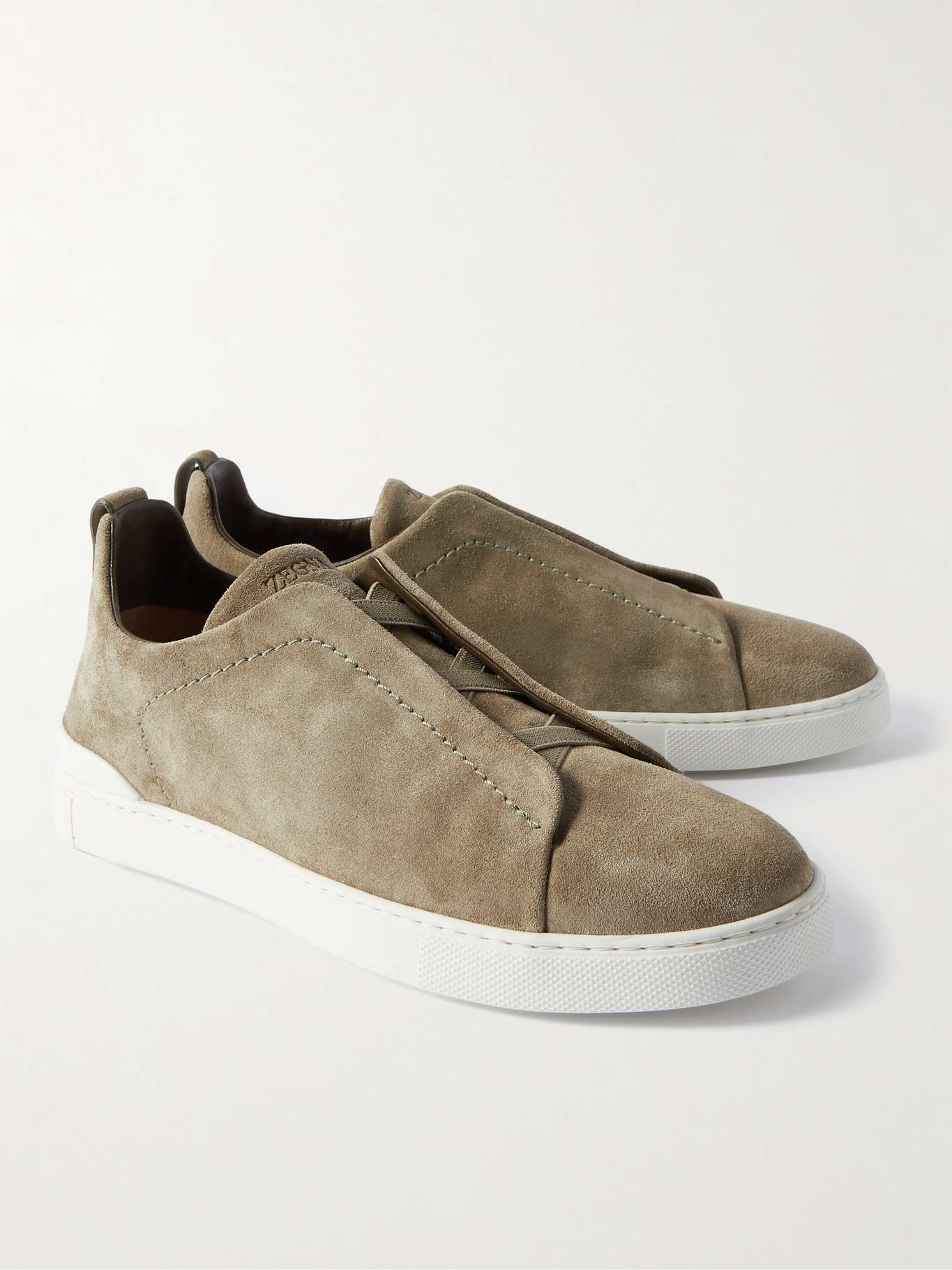 ZEGNA Triple Stitch™ Suede Slip-On Sneakers for Men | MR PORTER