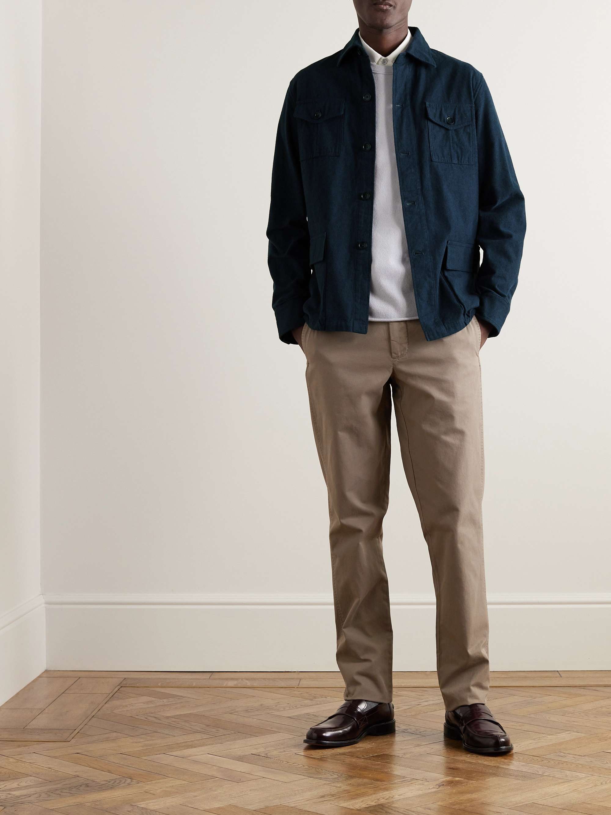SID MASHBURN Cotton-Flannel Overshirt for Men | MR PORTER