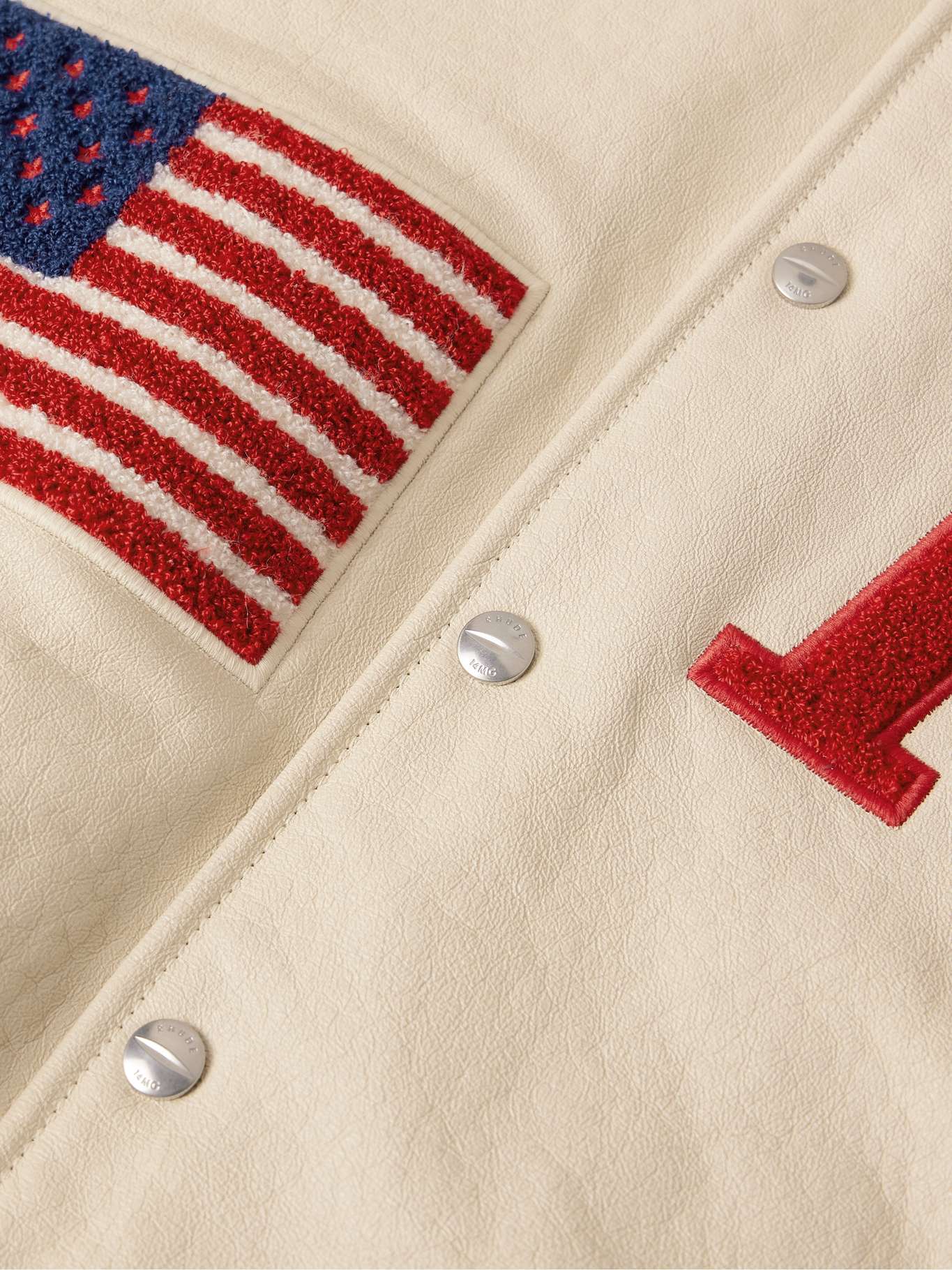 RHUDE Saint Croix Padded Appliquéd Leather and Wool-Blend Felt Varsity ...