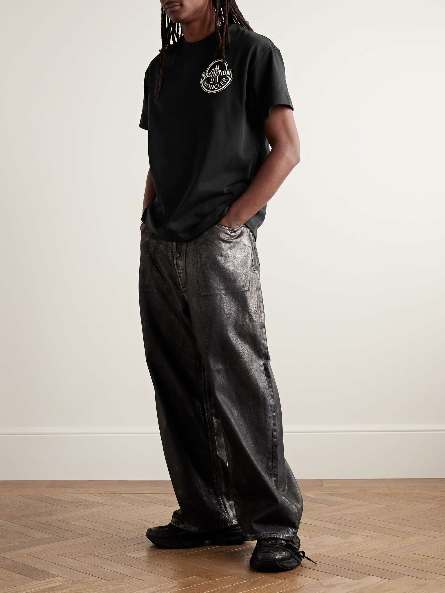 MONCLER GENIUS + Roc Nation by Jay-Z Logo-Print Cotton-Jersey T-Shirt ...