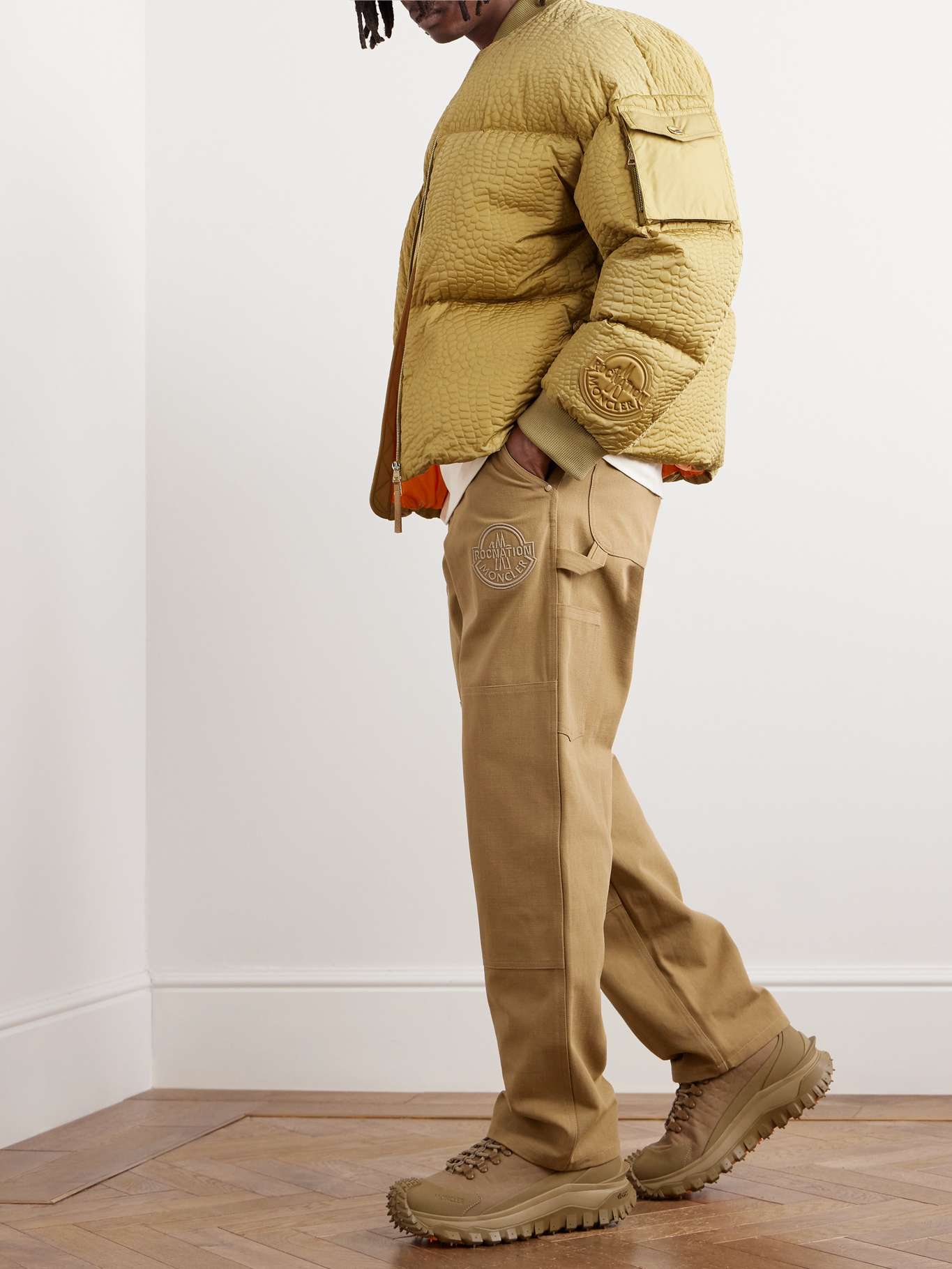 MONCLER GENIUS + Roc Nation by Jay-Z Straight-Leg Logo-Embroidered ...