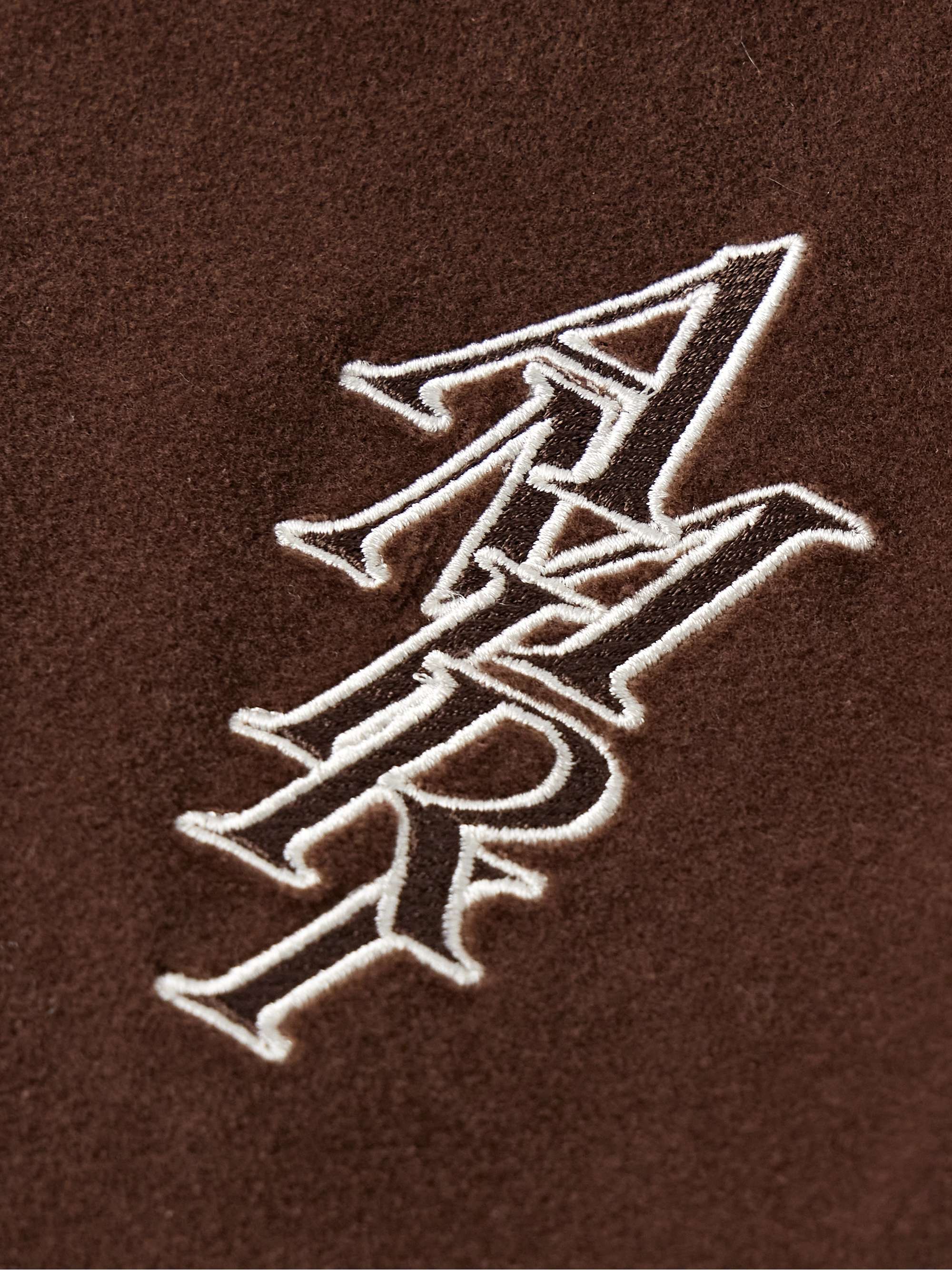 AMIRI Stack Striped Logo-Embroidered Cotton-Velour Track Jacket | ミスターポーター