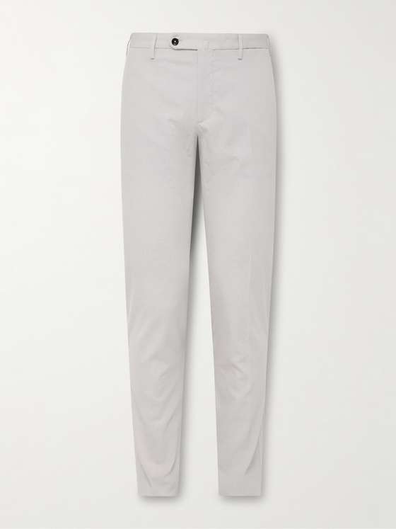 Venezia 1951 Slim-Fit Pinstriped Cotton-Blend Seersucker Trousers | INCOTEX | 미스터포터