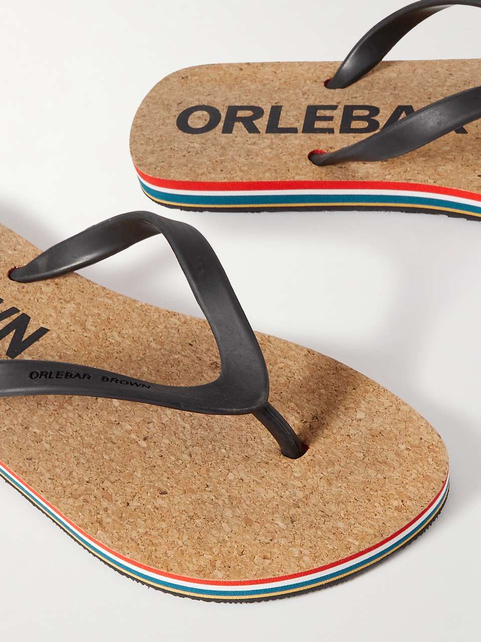 ORLEBAR BROWN Haston Logo-Debossed Rubber and Cork Flip Flops for Men ...