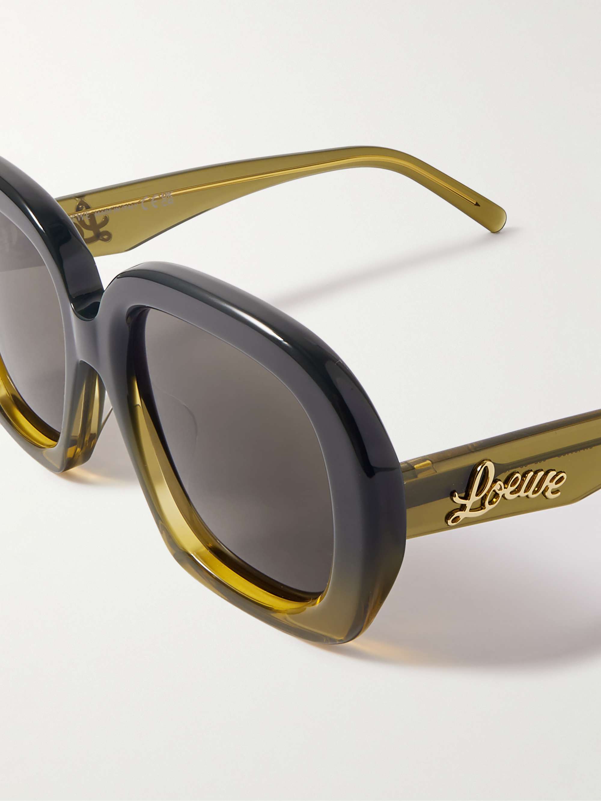 LOEWE EYEWEAR Curvy Round-Frame Acetate Sunglasses for Men | MR PORTER