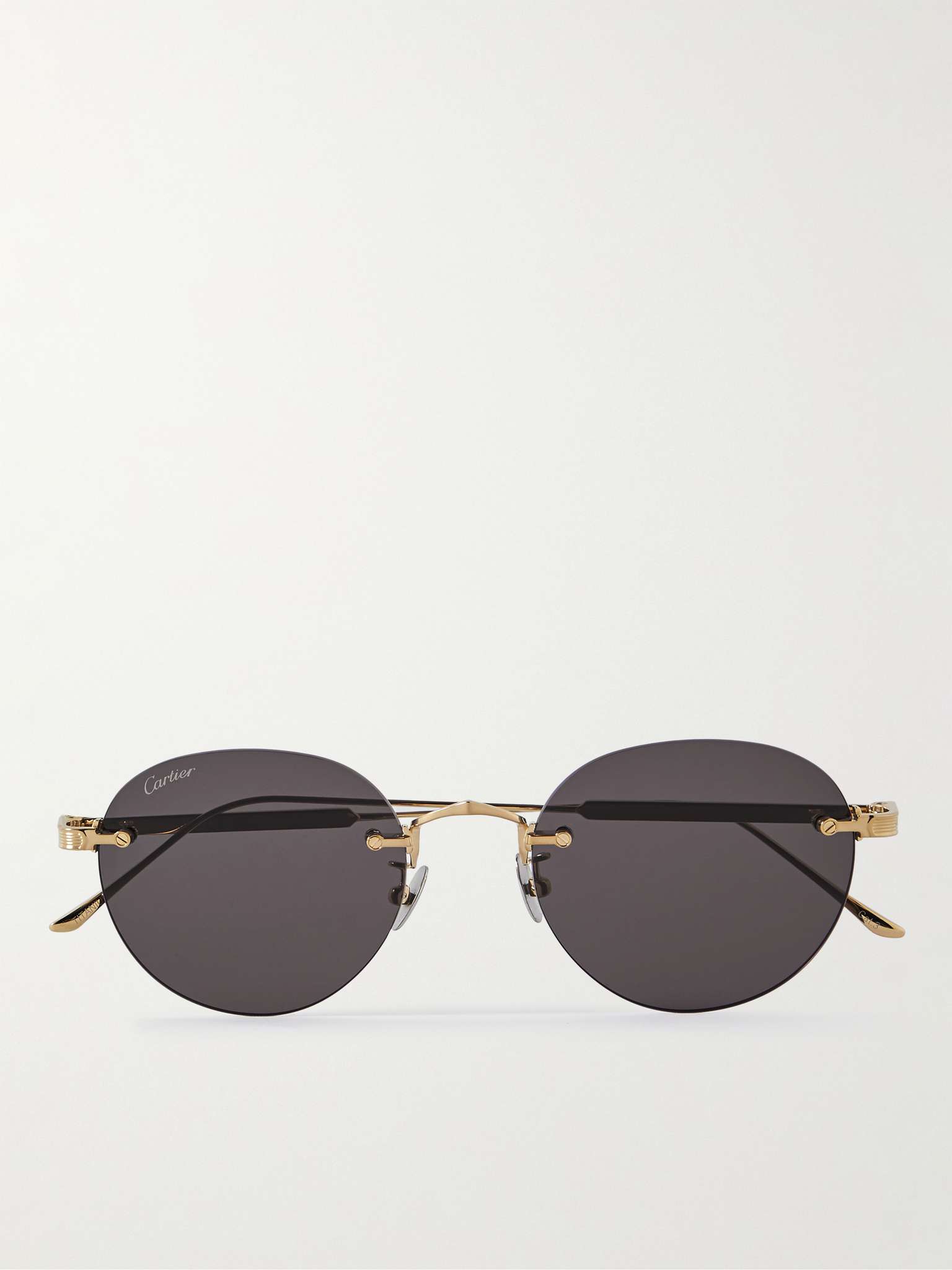 Cartier Eyewear Frameless Gold Tone Sunglasses For Men Mr Porter