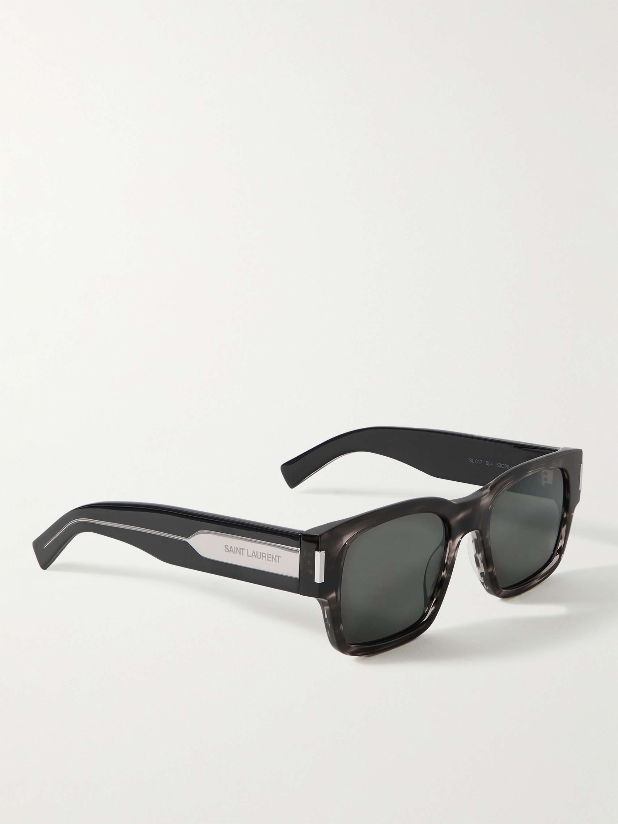 Saint Laurent Eyewear Square Frame Tortoiseshell Acetate Sunglasses For