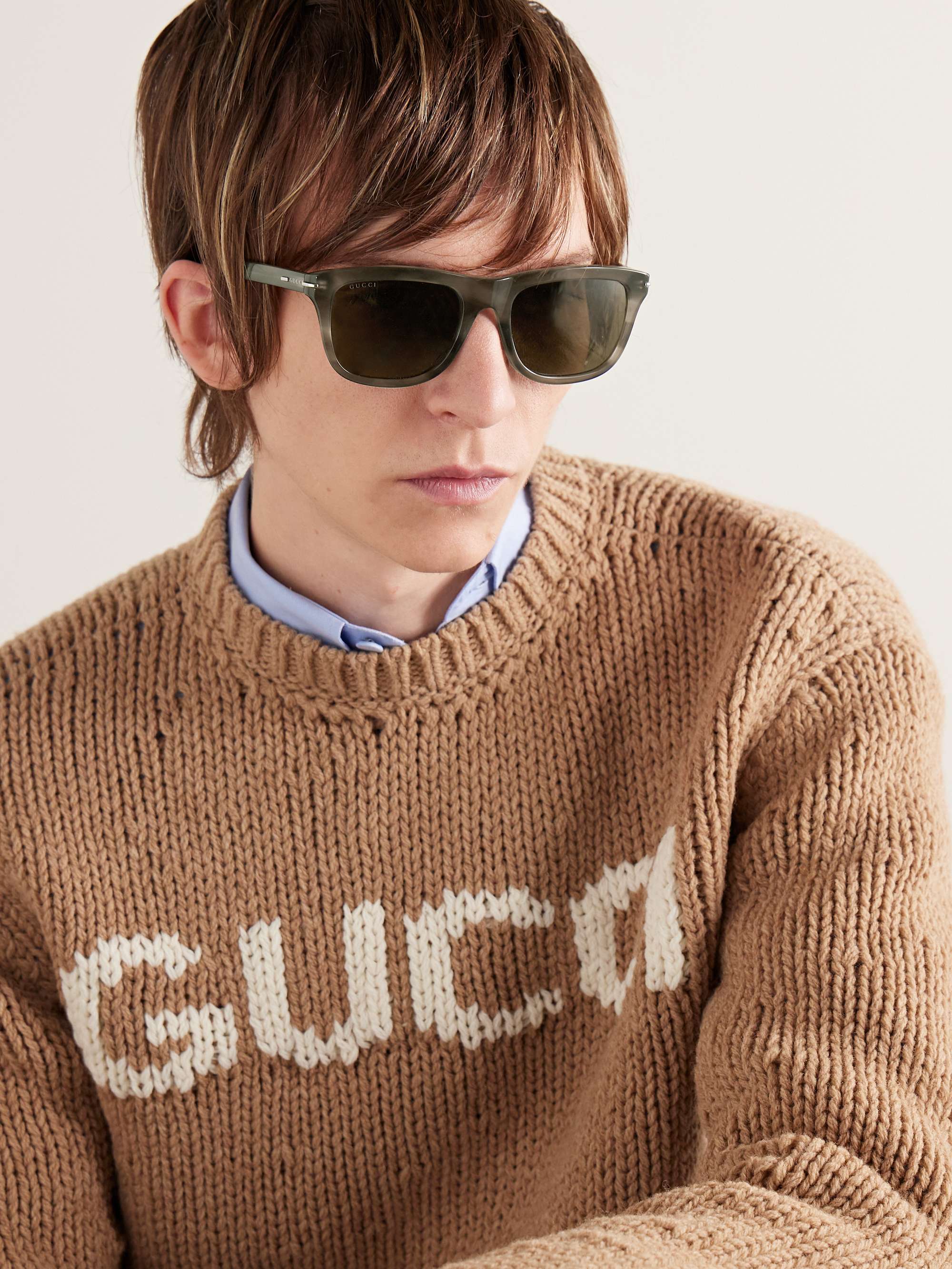 GUCCI EYEWEAR D-Frame Recycled-Acetate Sunglasses for Men | MR PORTER