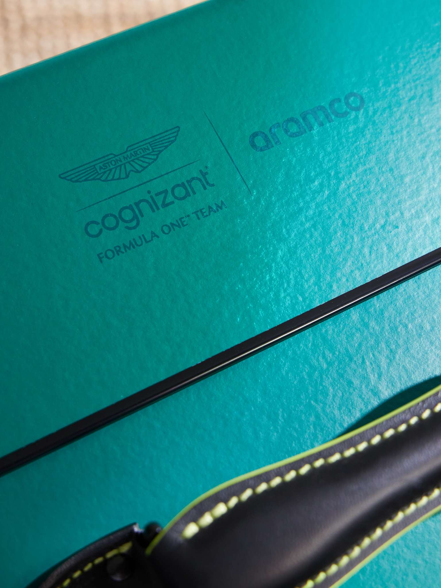 GLOBE-TROTTER + Aston Martin Formula 1 Leather-Trimmed Carry-On ...