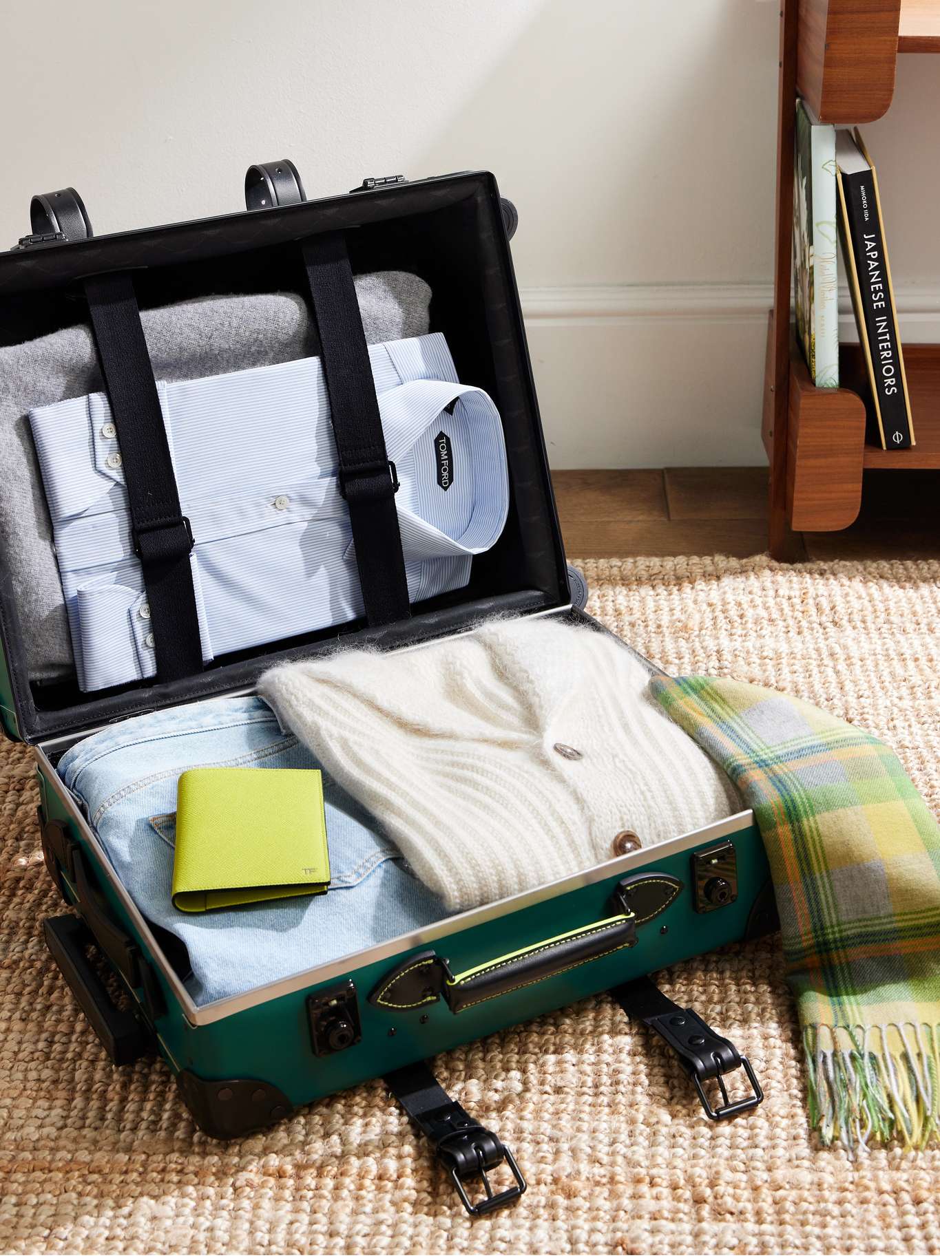 GLOBE-TROTTER + Aston Martin Formula 1 Leather-Trimmed Carry-On ...