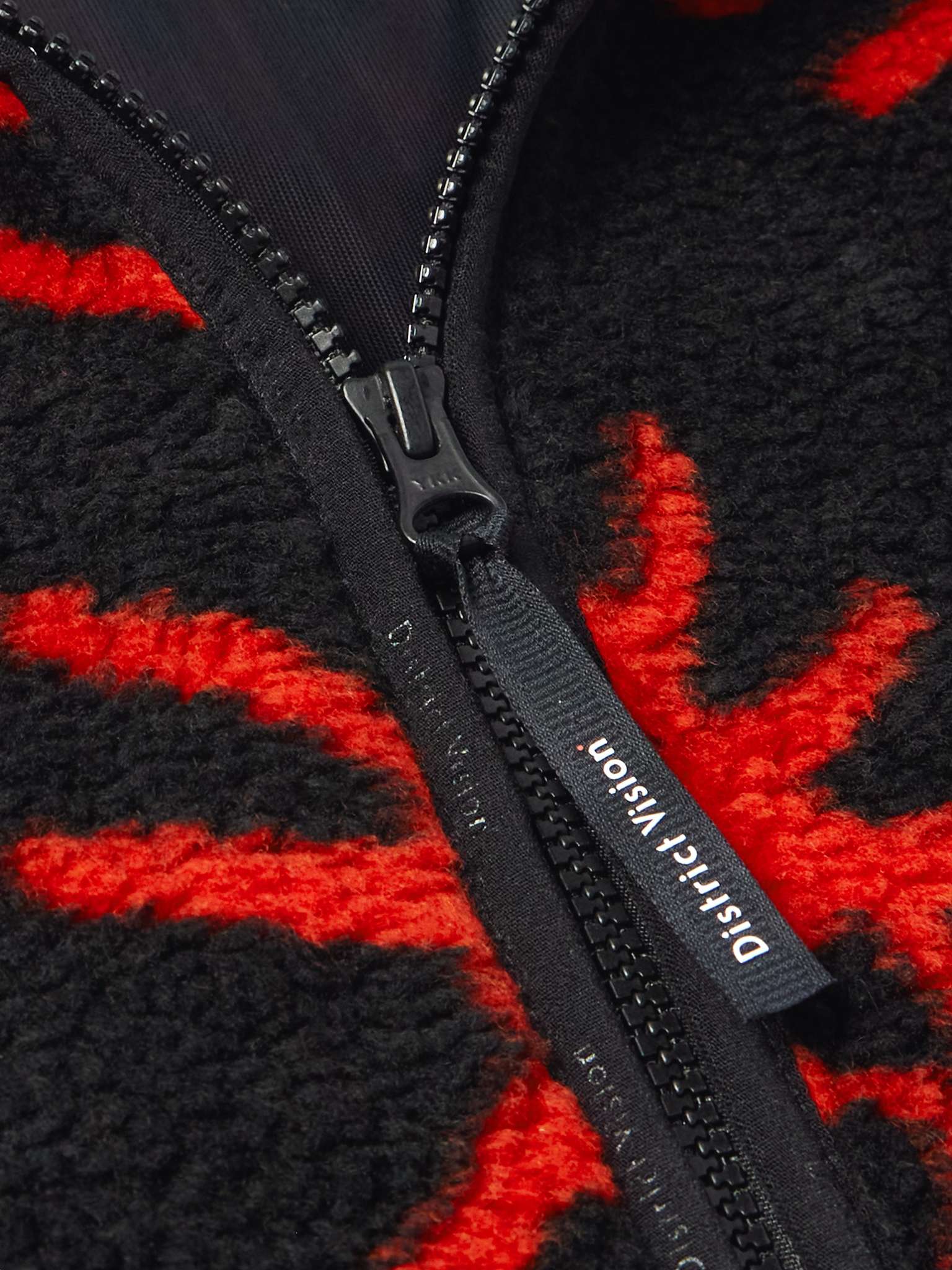 Black Greg Cabin Printed Fleece Jacket | DISTRICT VISION | MR PORTER