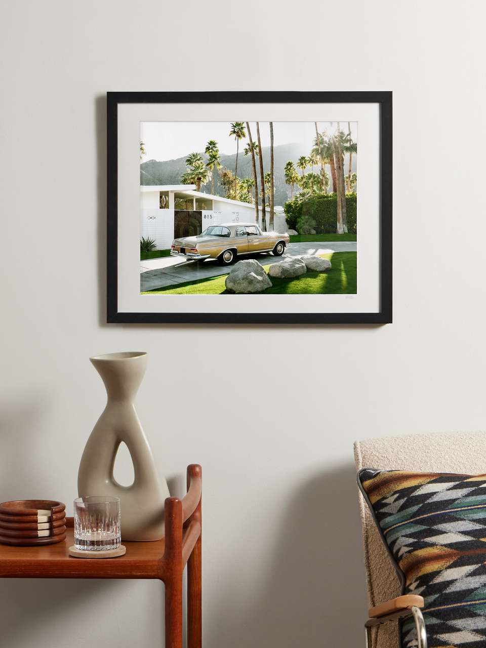 SONIC EDITIONS Framed 2019 Mercedes-Benz in Palm Springs Print, 16" x ...
