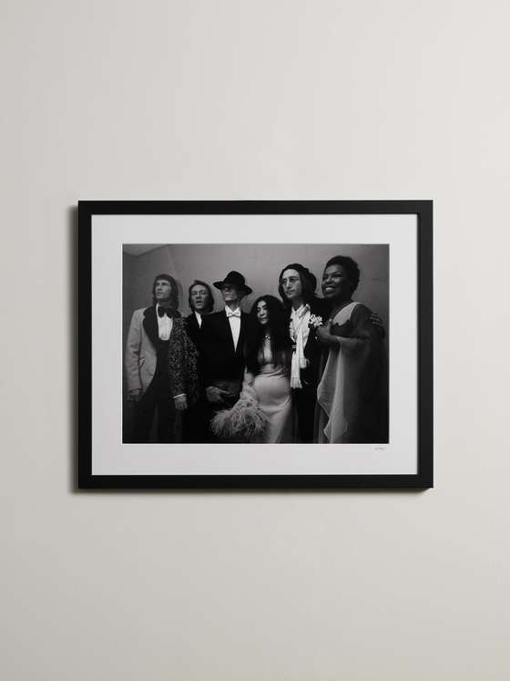SONIC EDITIONS Framed 1975 Grammys with Lennon and Bowie Print, 16" x ...