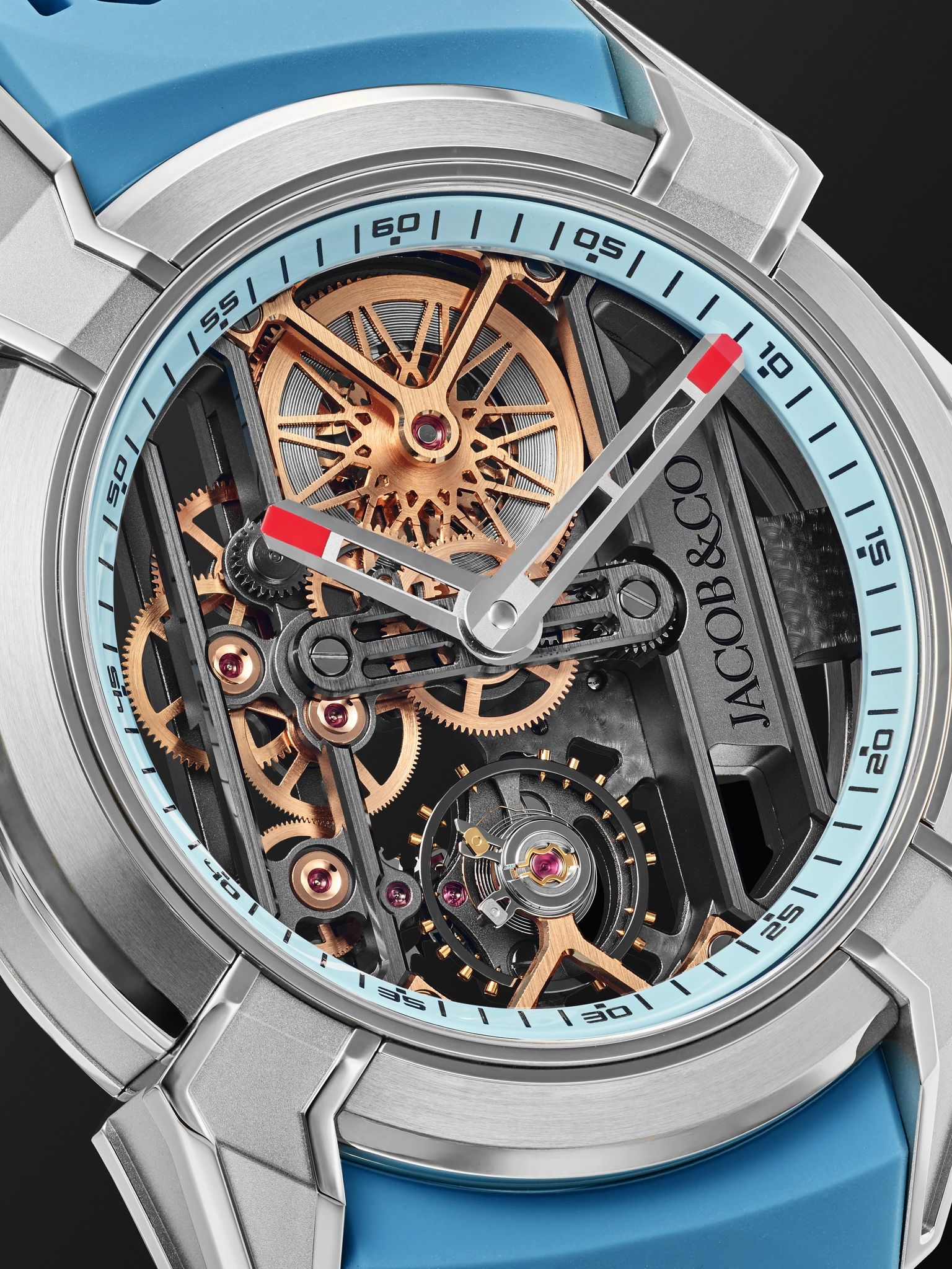 JACOB & CO. Epic X Limited Edition Hand-Wound Skeleton 44mm Titanium ...