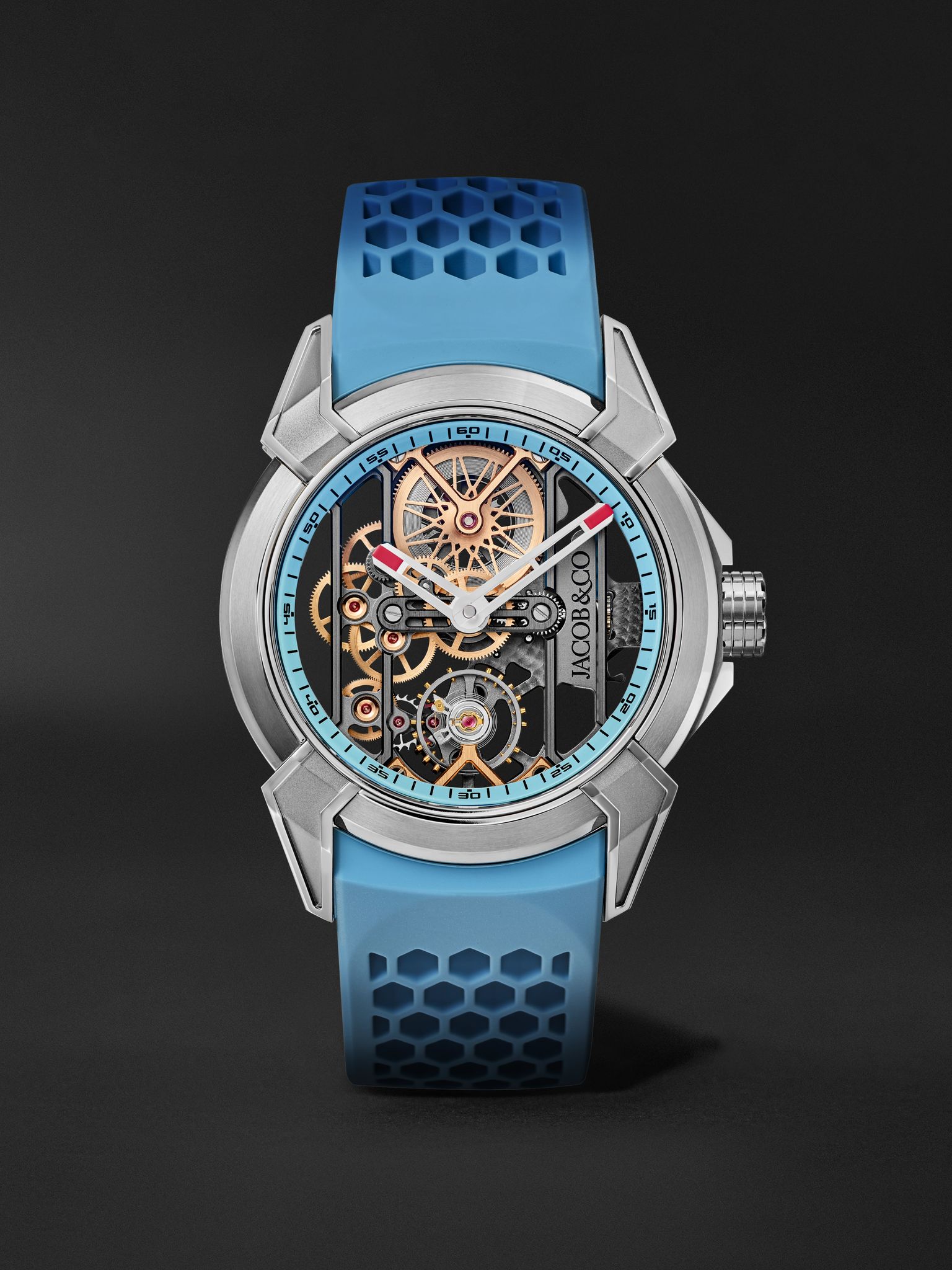JACOB & CO. Epic X Limited Edition Hand-Wound Skeleton 44mm Titanium ...
