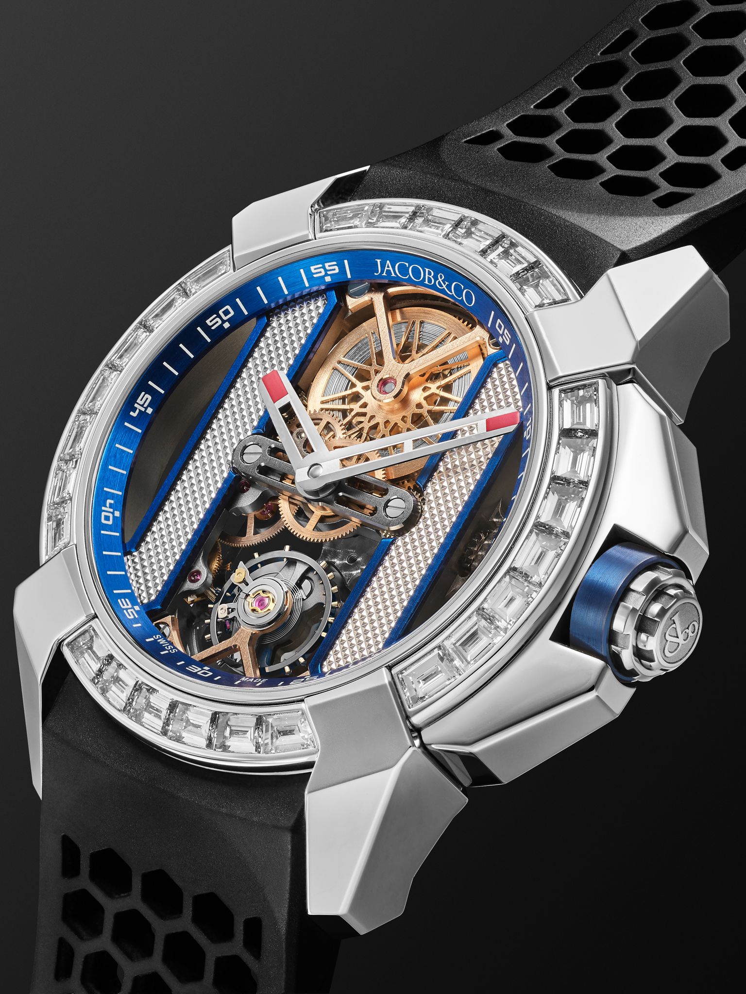 JACOB & CO. Epic X Limited Edition Hand-Wound Skeleton Chronograph 44mm ...
