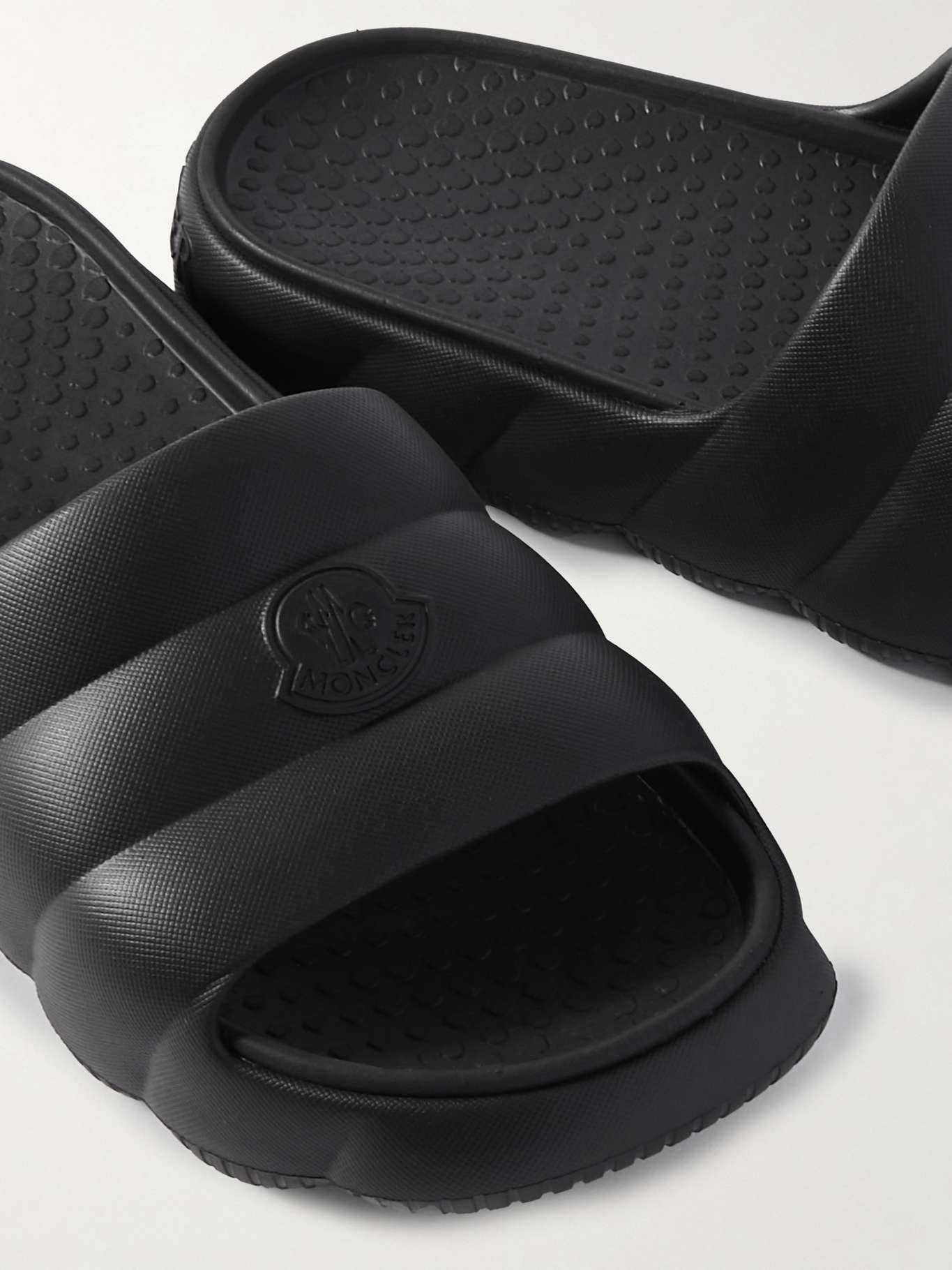 MONCLER Lilo Logo-Embossed Rubber Slides for Men | MR PORTER