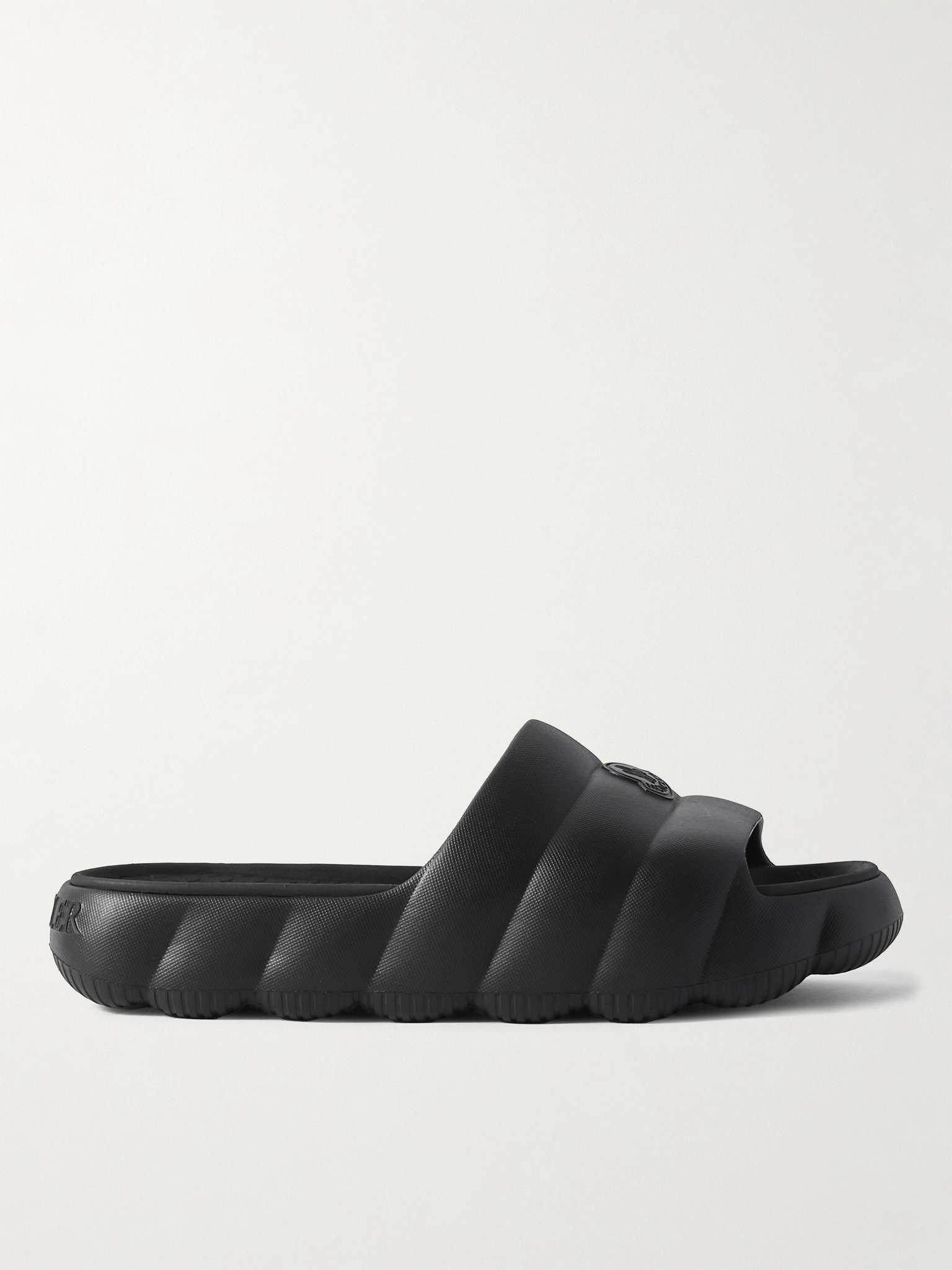 Black Lilo Logo-Embossed Rubber Slides | MONCLER | MR PORTER