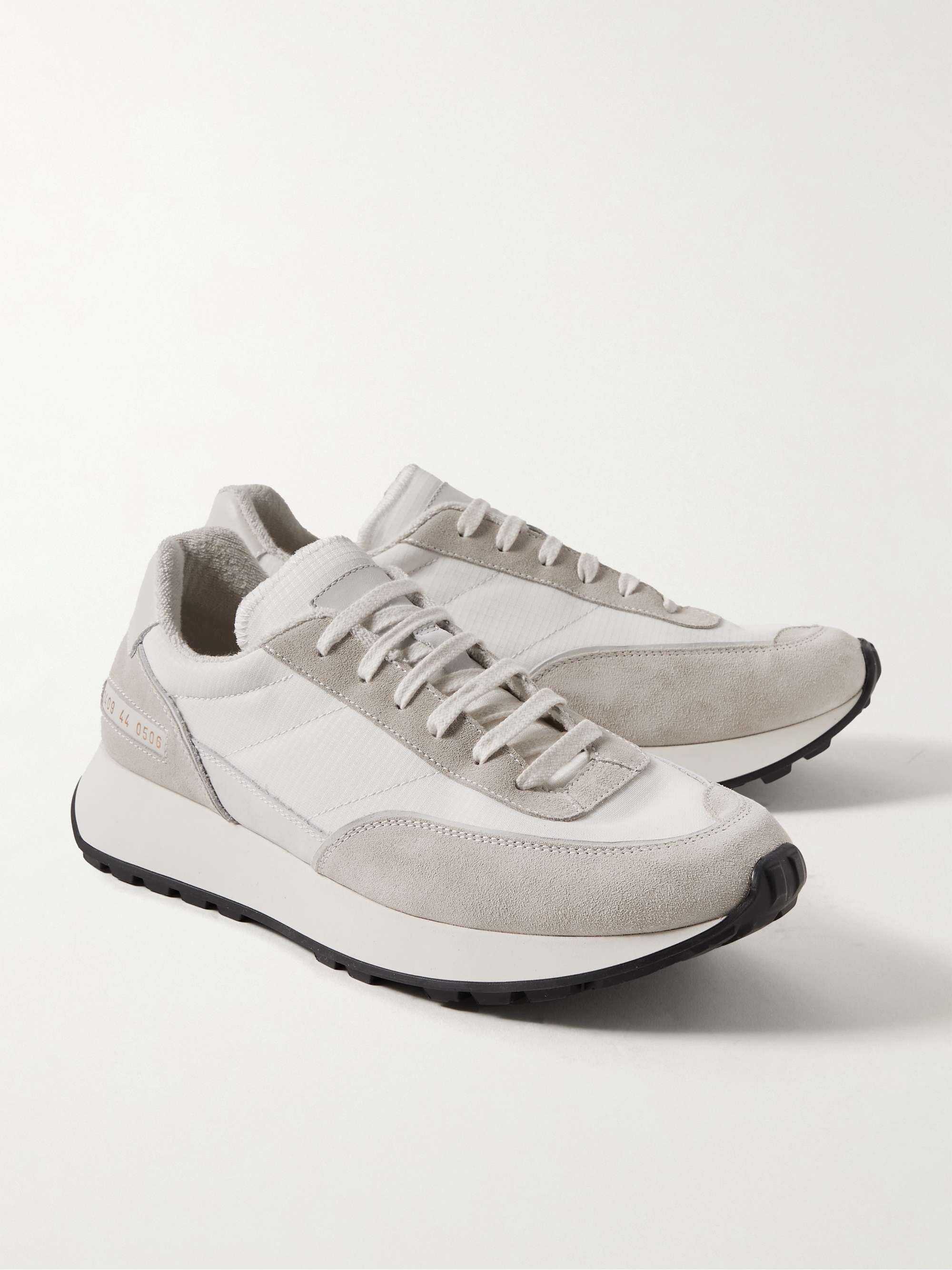 COMMON PROJECTS Track Classic Leather and Suede-Trimmed Ripstop ...