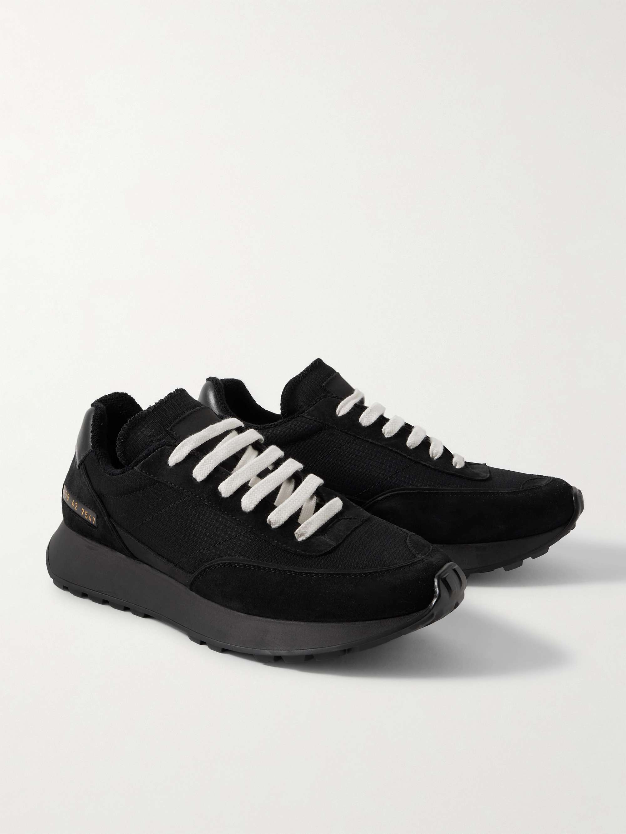 COMMON PROJECTS Track Classic Leather and Suede-Trimmed Ripstop ...