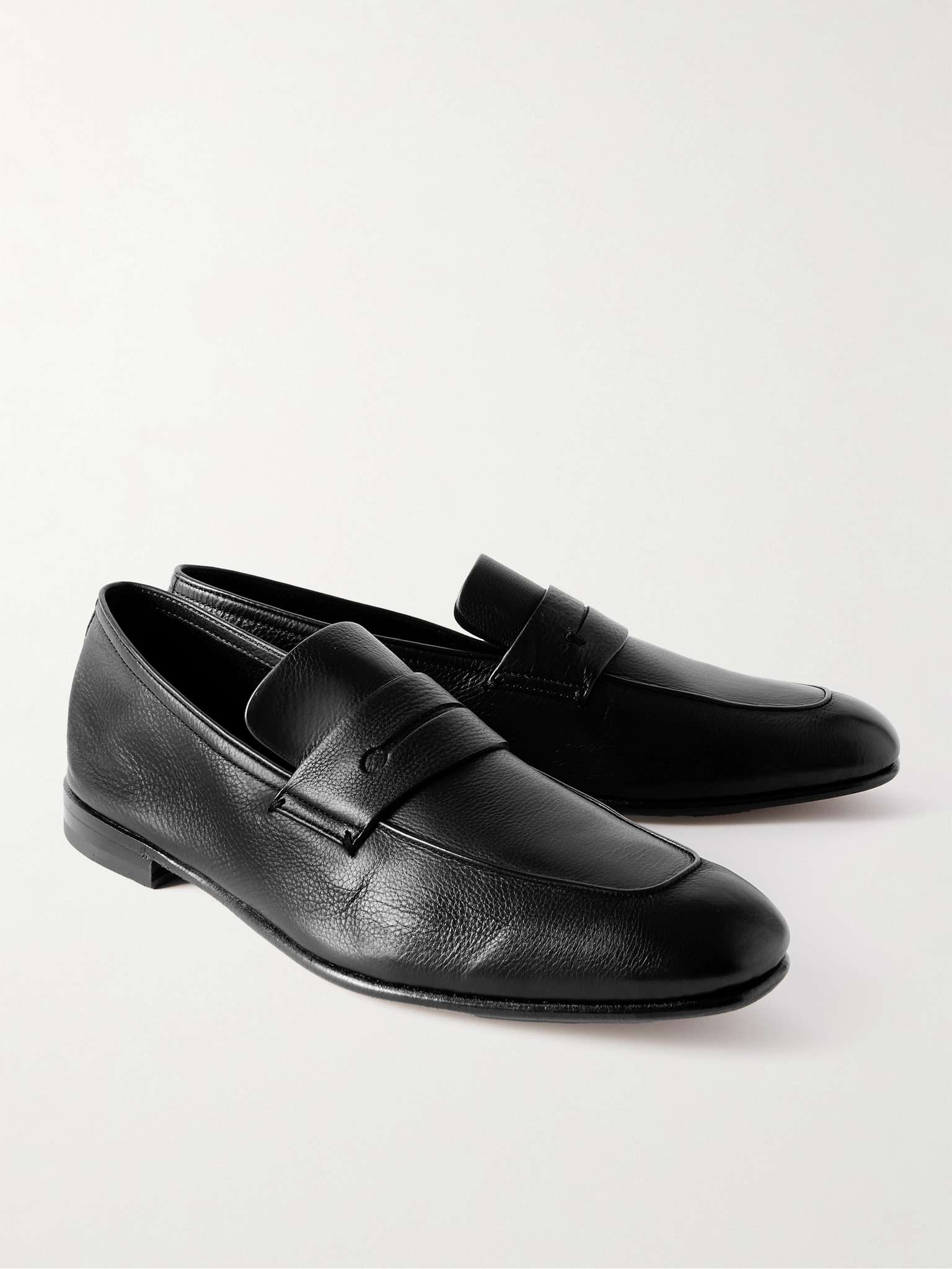 ZEGNA L'Asola SECONDSKIN Full-Grain Leather Penny Loafers for Men | MR ...