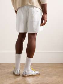 White Boston Straight-Leg Cotton-Blend Terry Shorts | BODE | MR PORTER