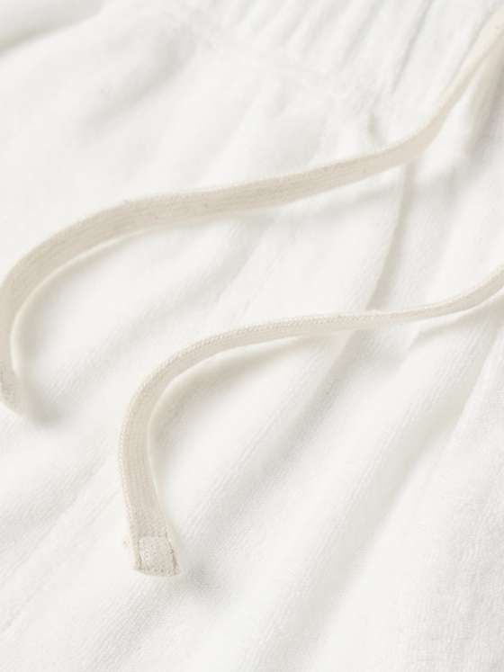 White Boston Straight-Leg Cotton-Blend Terry Shorts | BODE | MR PORTER
