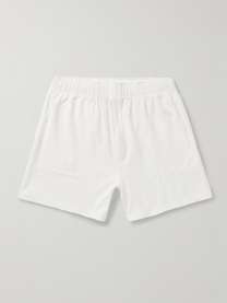 White Boston Straight-Leg Cotton-Blend Terry Shorts | BODE | MR PORTER