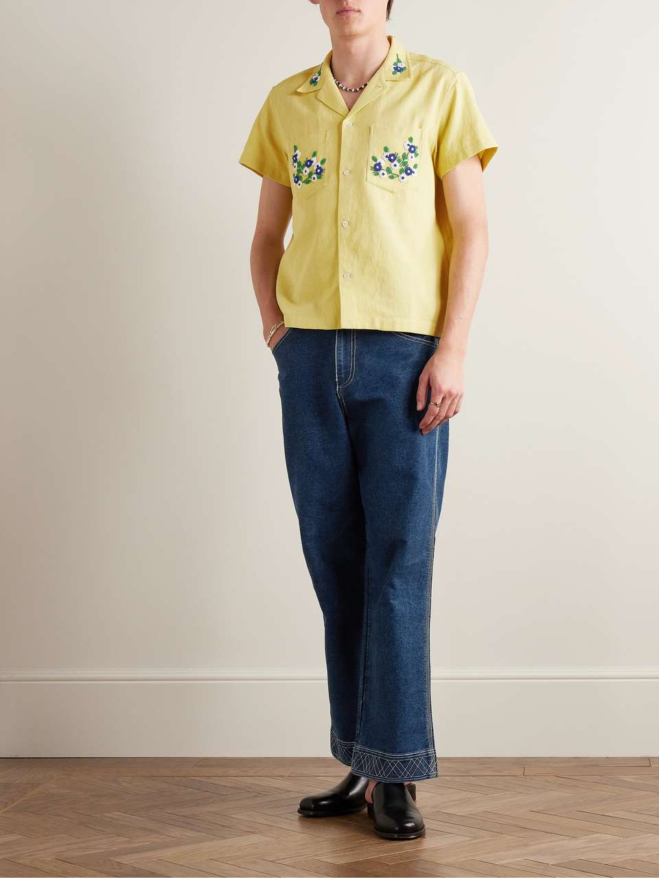 BODE Knolly Brook Straight-Leg Embroidered Jeans for Men | MR PORTER