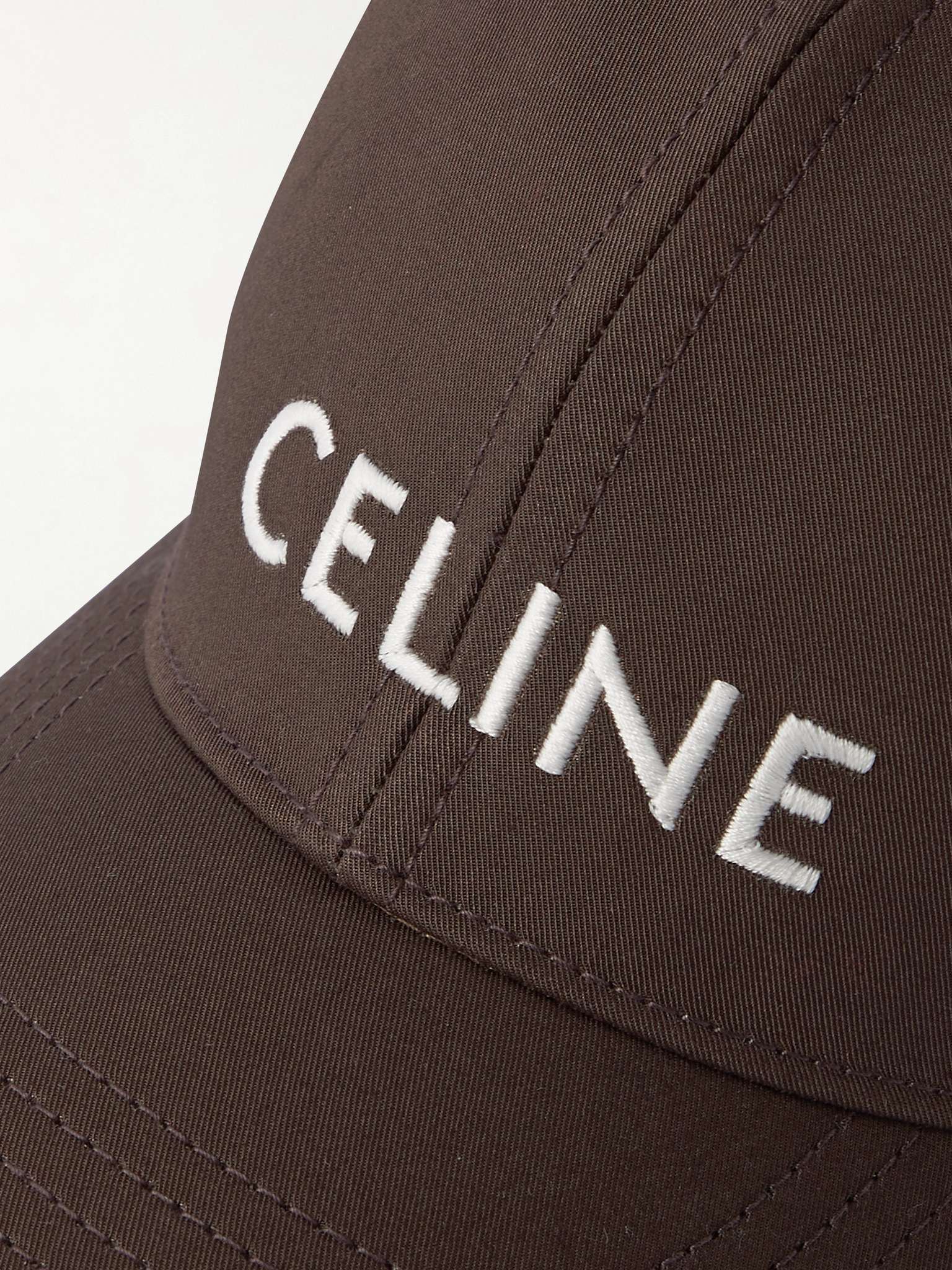 CELINE Logo-Embroidered Cotton-Gabardine Baseball Cap for Men | MR PORTER