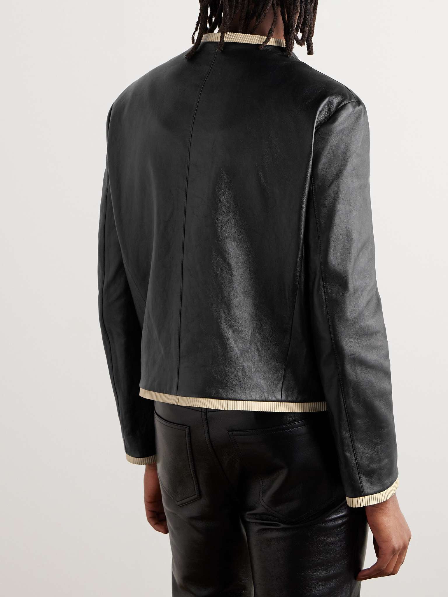 CELINE HOMME Slim-Fit Crystal-Embellished Leather Jacket for Men | MR ...