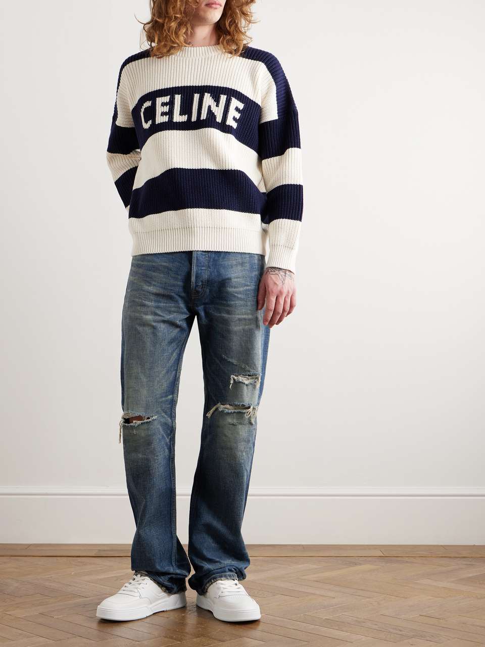 CELINE Kurt Straight-Leg Distressed Jeans for Men | MR PORTER