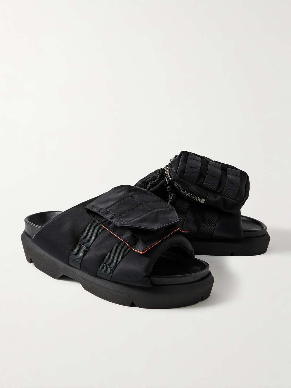 SACAI Webbing-Trimmed Shell Slides for Men | MR PORTER