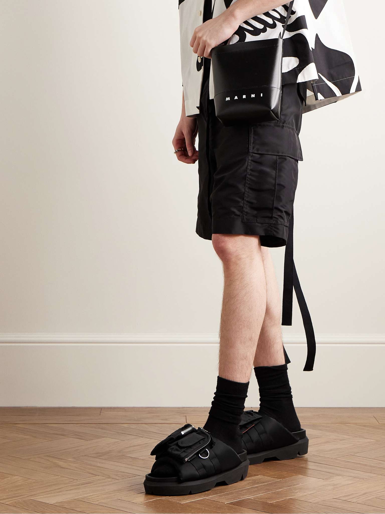 SACAI Webbing-Trimmed Shell Slides for Men | MR PORTER