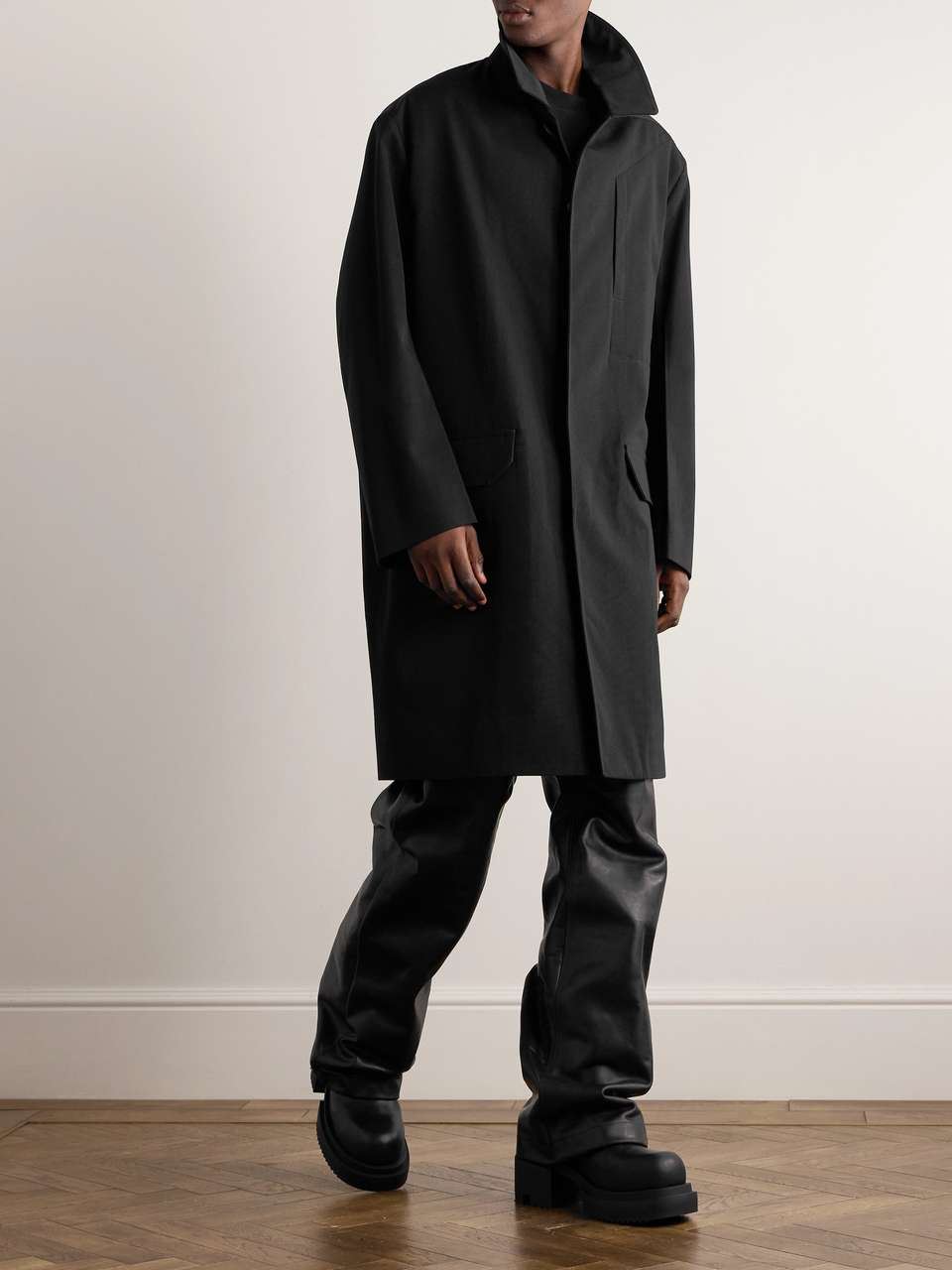 RICK OWENS + Bonotto Wool-Canvas Coat for Men | MR PORTER