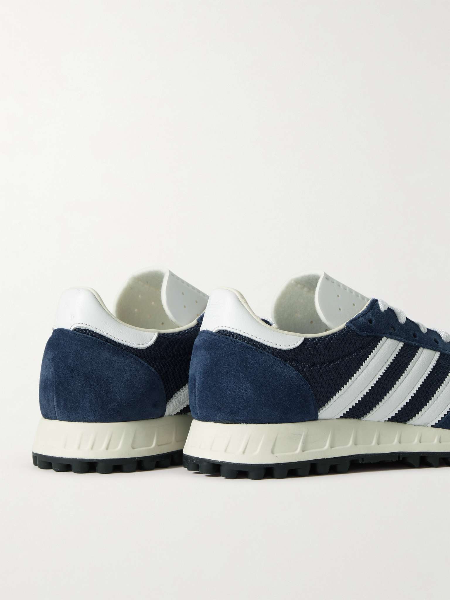 ADIDAS ORIGINALS + Pop Trading Co TRX Suede-Trimmed Mesh Sneakers for ...