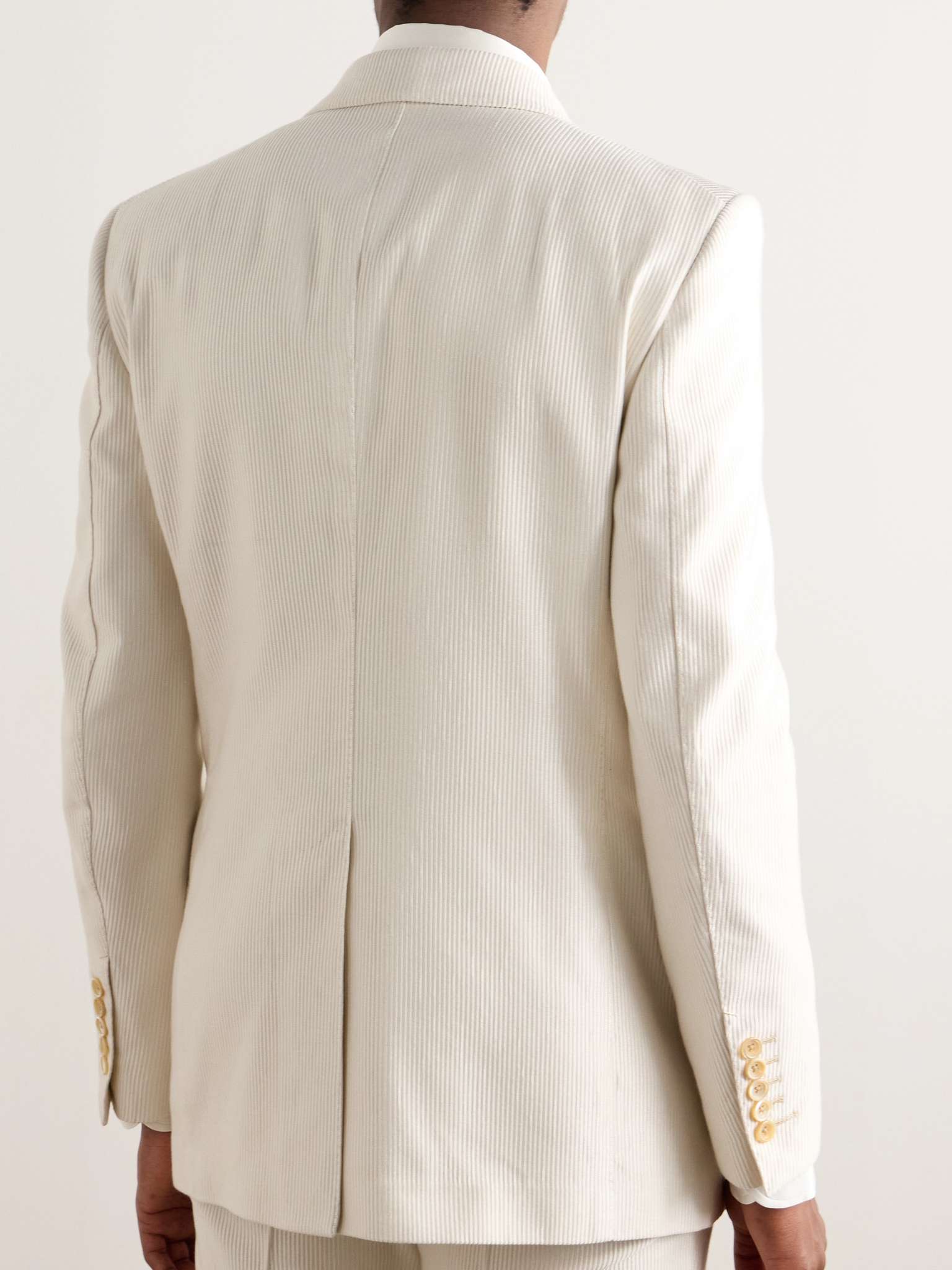 TOM FORD Atticus Double-Breasted Cotton and Silk-Blend Corduroy Suit ...