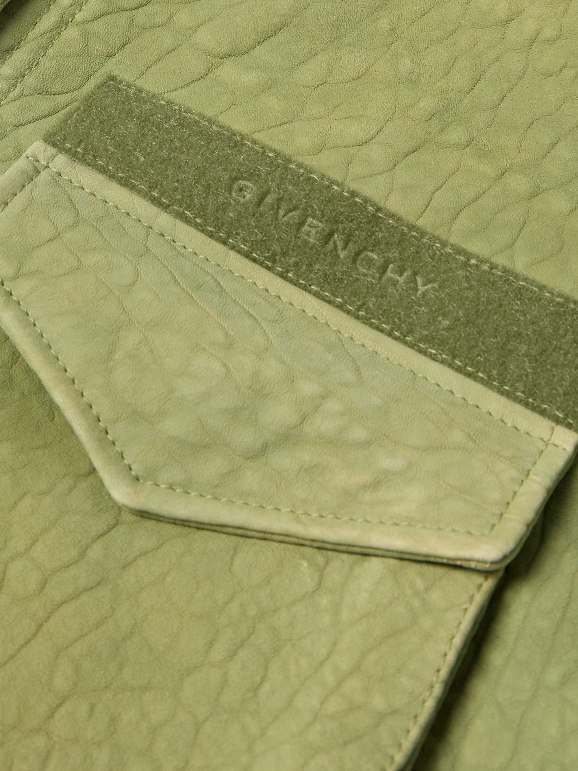 GIVENCHY Oversized Textured-Leather Hooded Parka for Men | MR PORTER