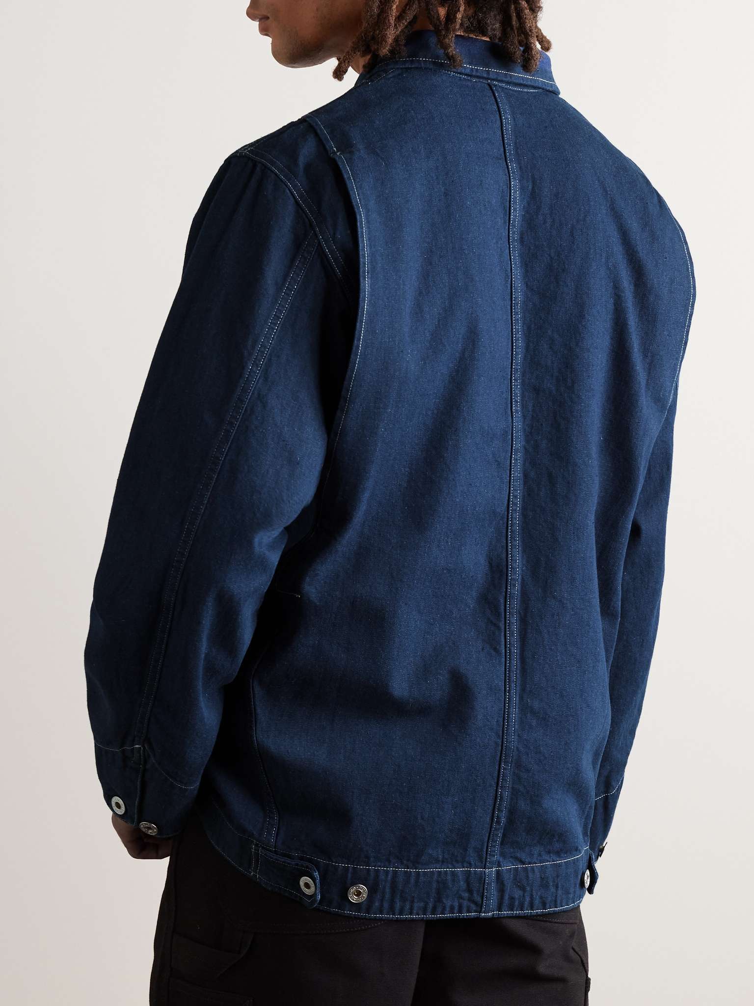 Blue Jimmy Logo-Appliquéd Utility Denim Jacket | NUDIE JEANS | MR PORTER