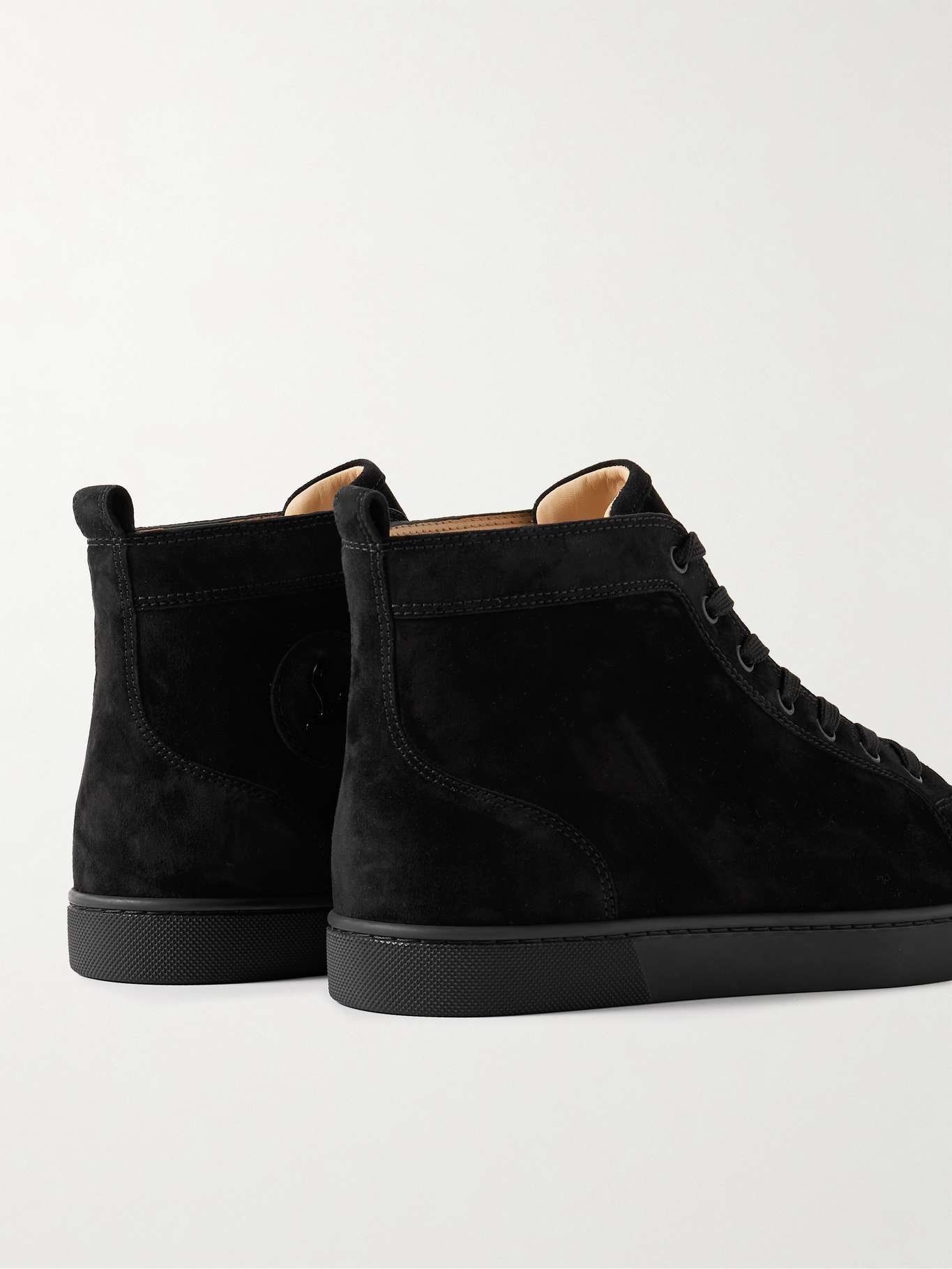 CHRISTIAN LOUBOUTIN Louis Logo-Embellished Suede High-Top Sneakers for ...