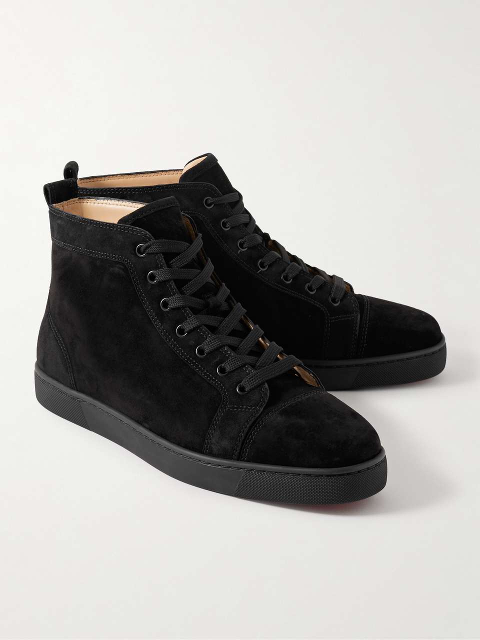 CHRISTIAN LOUBOUTIN Louis Logo-Embellished Suede High-Top Sneakers for ...