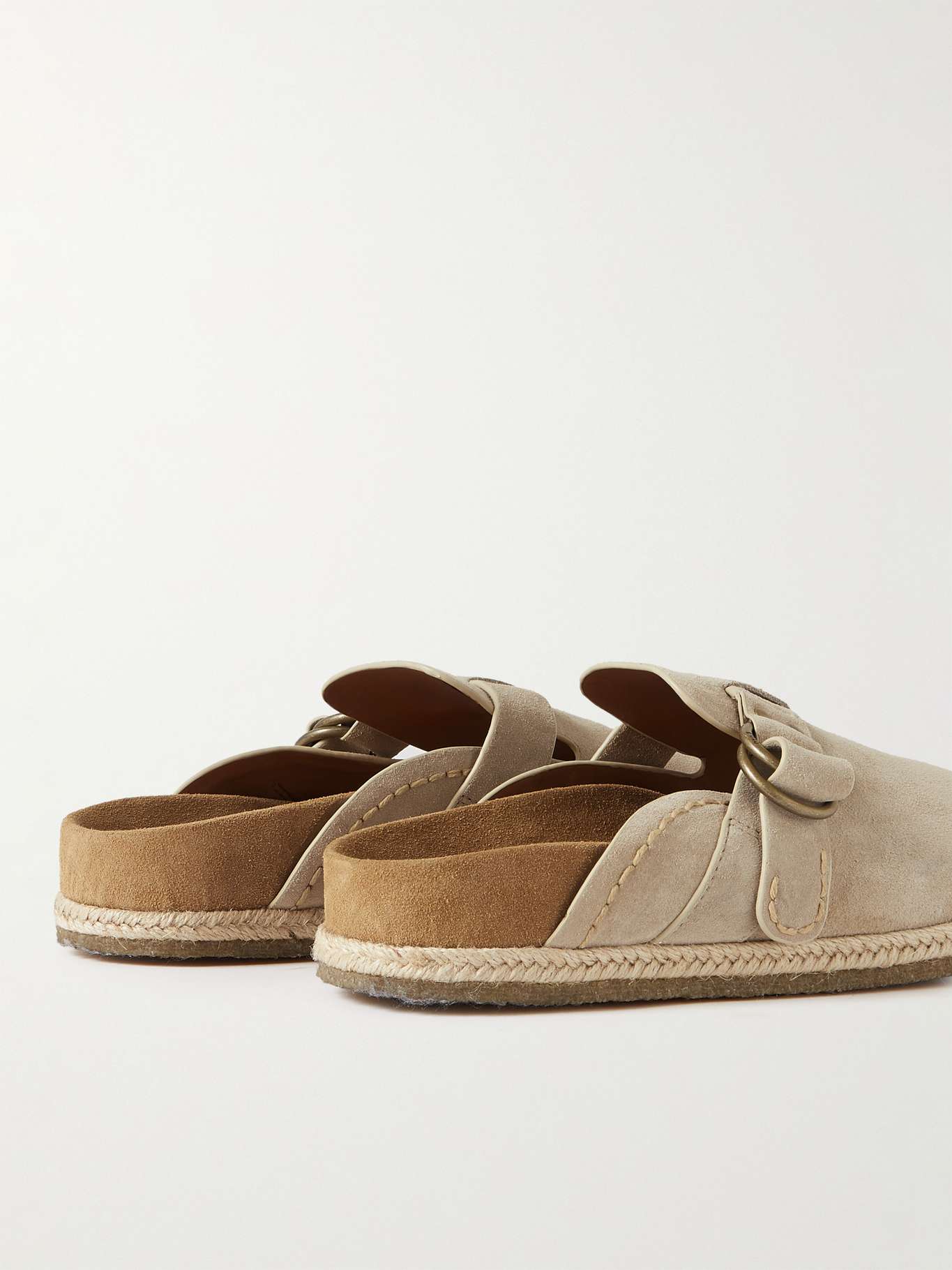 POLO RALPH LAUREN Turbach Jute-Trimmed Suede Clogs for Men | MR PORTER